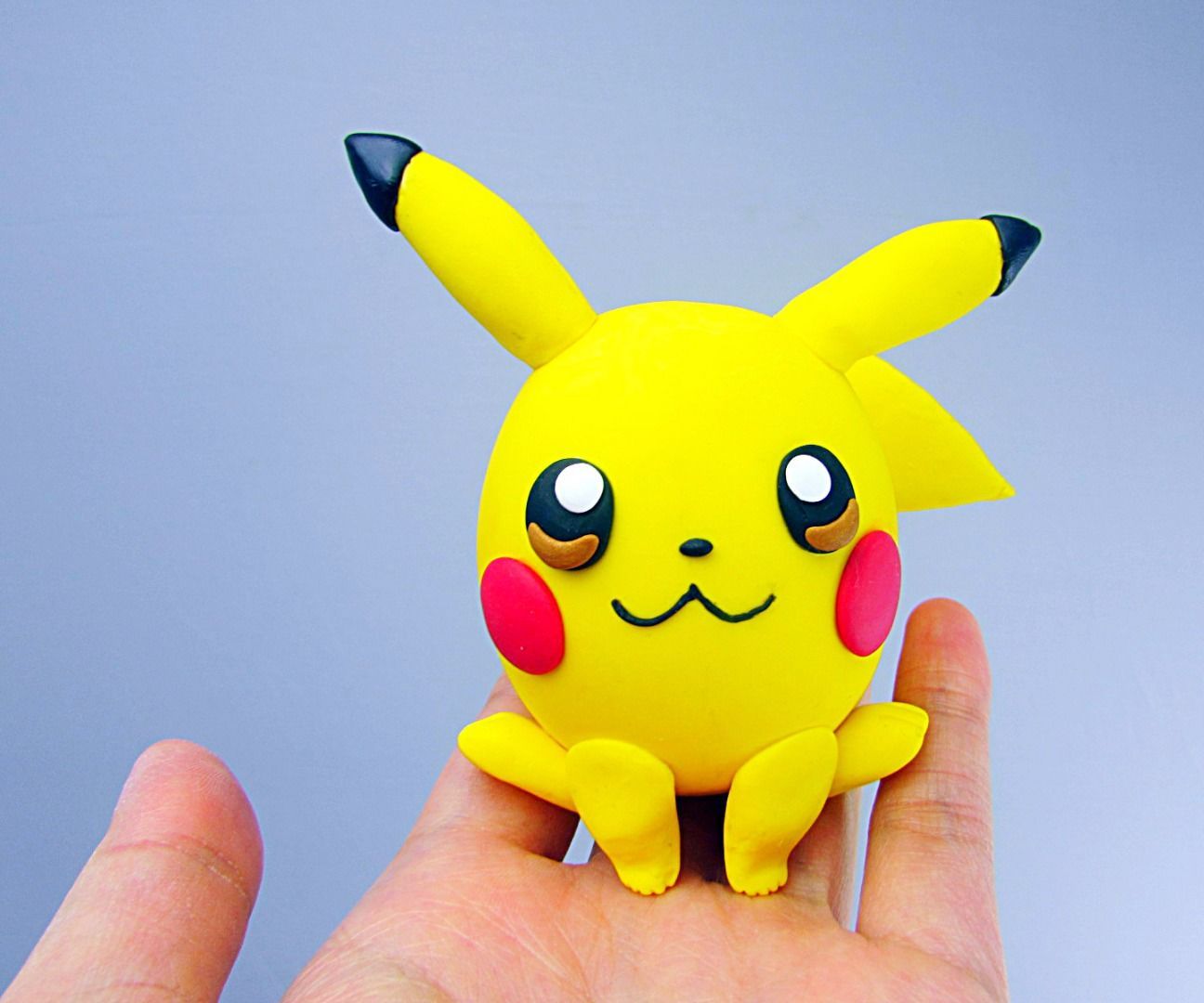 Pikachu Pokemon Polymer Clay Egg Figurine : 5 Steps (with Pictures ...