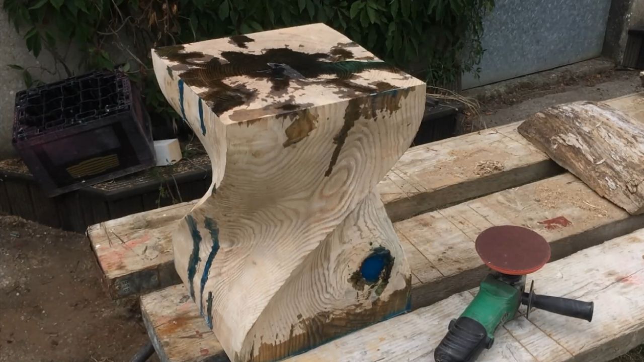 Twisted Stool / End Table : 14 Steps (with Pictures) - Instructables