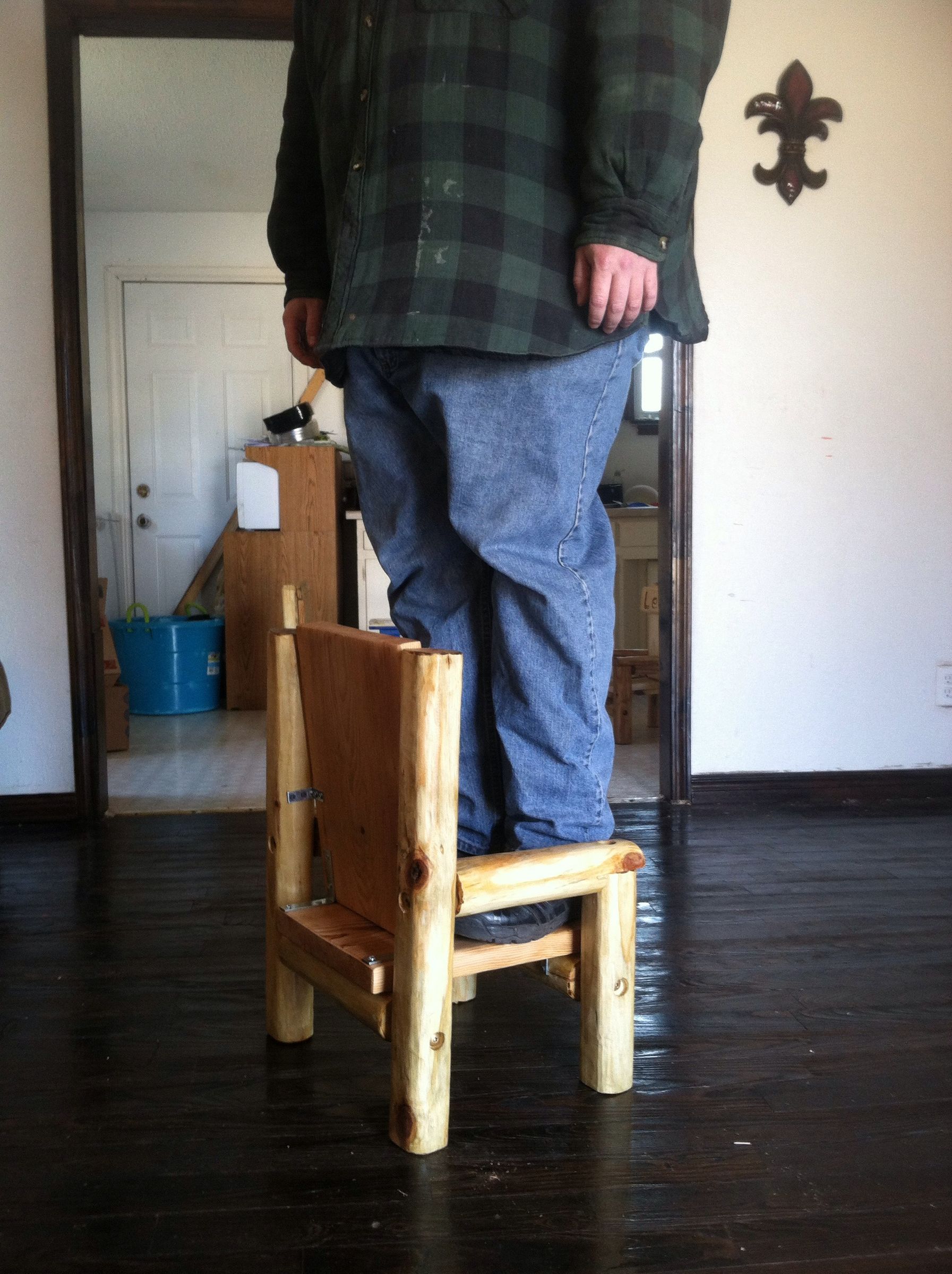 Rustic Log Children's Chair From Reclaimed Wood : 9 Steps (with ...