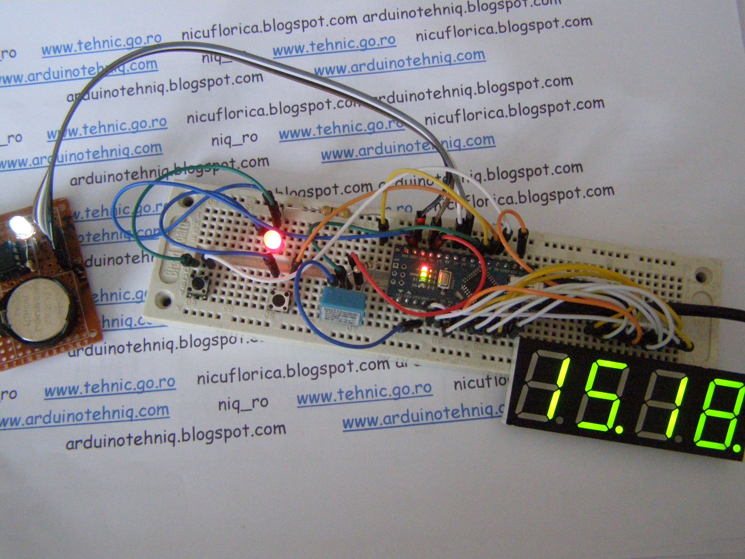 4-digit 7-segment Led Clock With Manual Adjust & Alarm, Thermometer ...