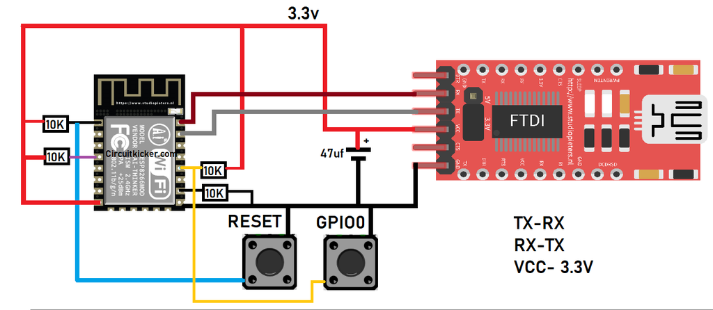 Esp8266 Programming Using Ftdi And Arduino Ide 5 Steps Control ESP8266