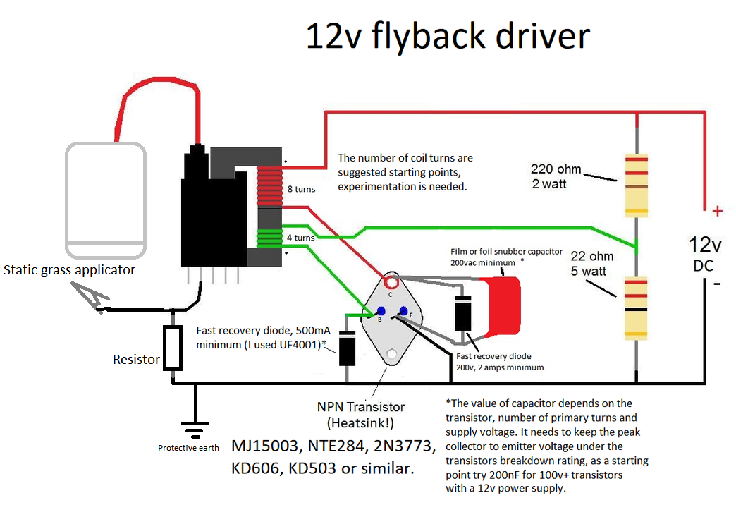 Flyback Transformer Driver for Beginners : 11 Steps (with Pictures ...