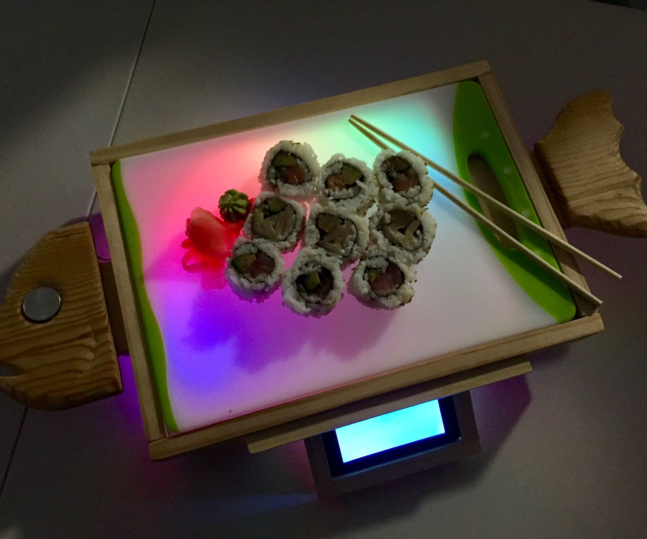 Neopixel Light Up Sushi Serving Board : 6 Steps (with Pictures ...