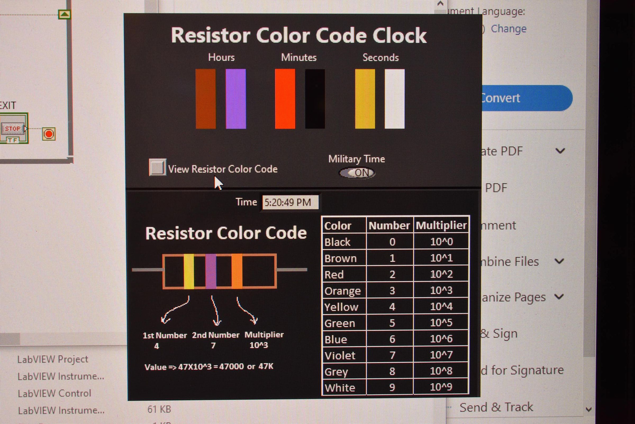 Clock - Resistor Color Coded Display : 4 Steps - Instructables