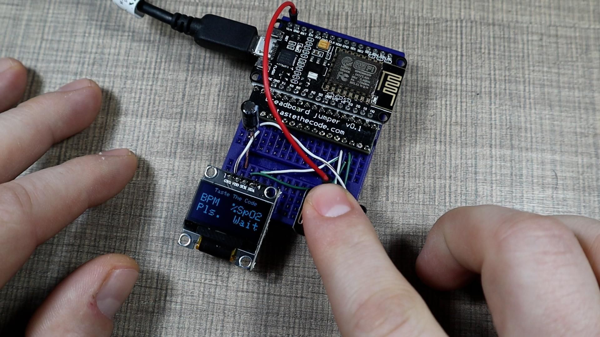 Pulse Oximeter With MAX30105, NodeMCU and an SSD1306 OLED Screen : 5 ...