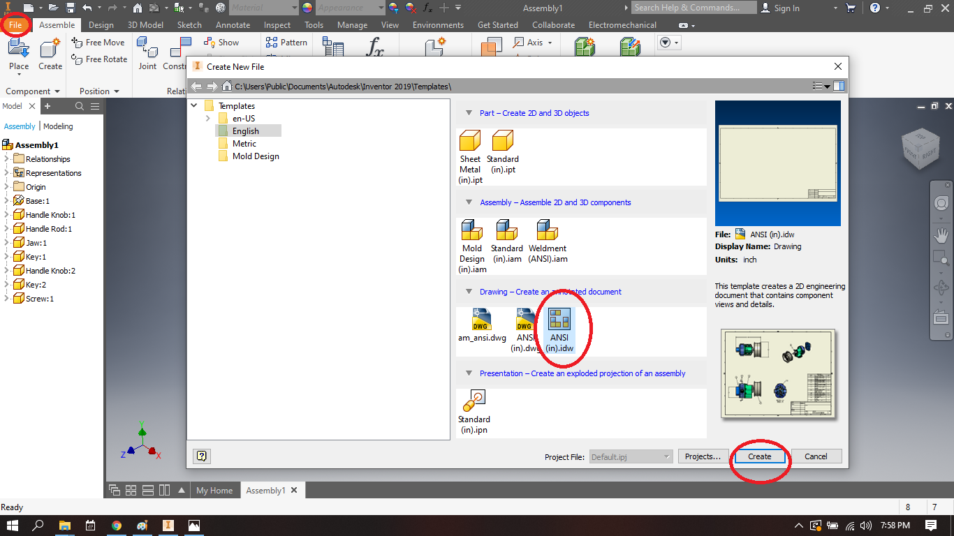 Inventor Assembly, Exploded Assembly, and Materials List : 31 Steps ...