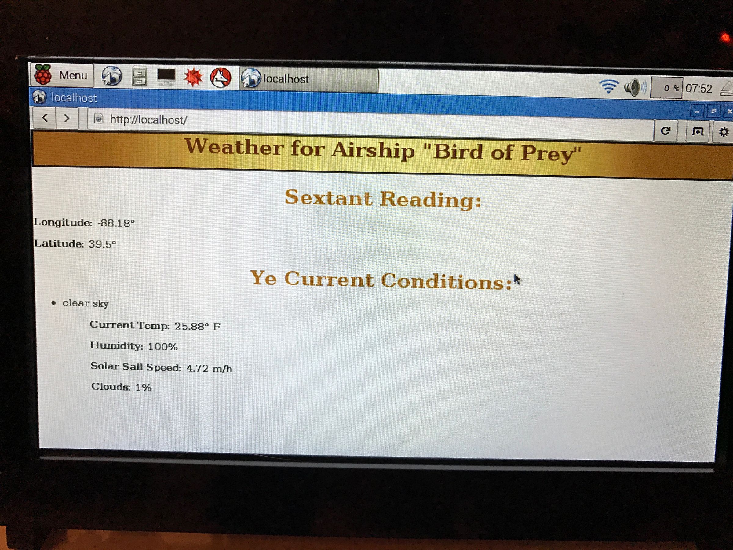 Raspberry Pi Web Server Weather Interface : 4 Steps - Instructables
