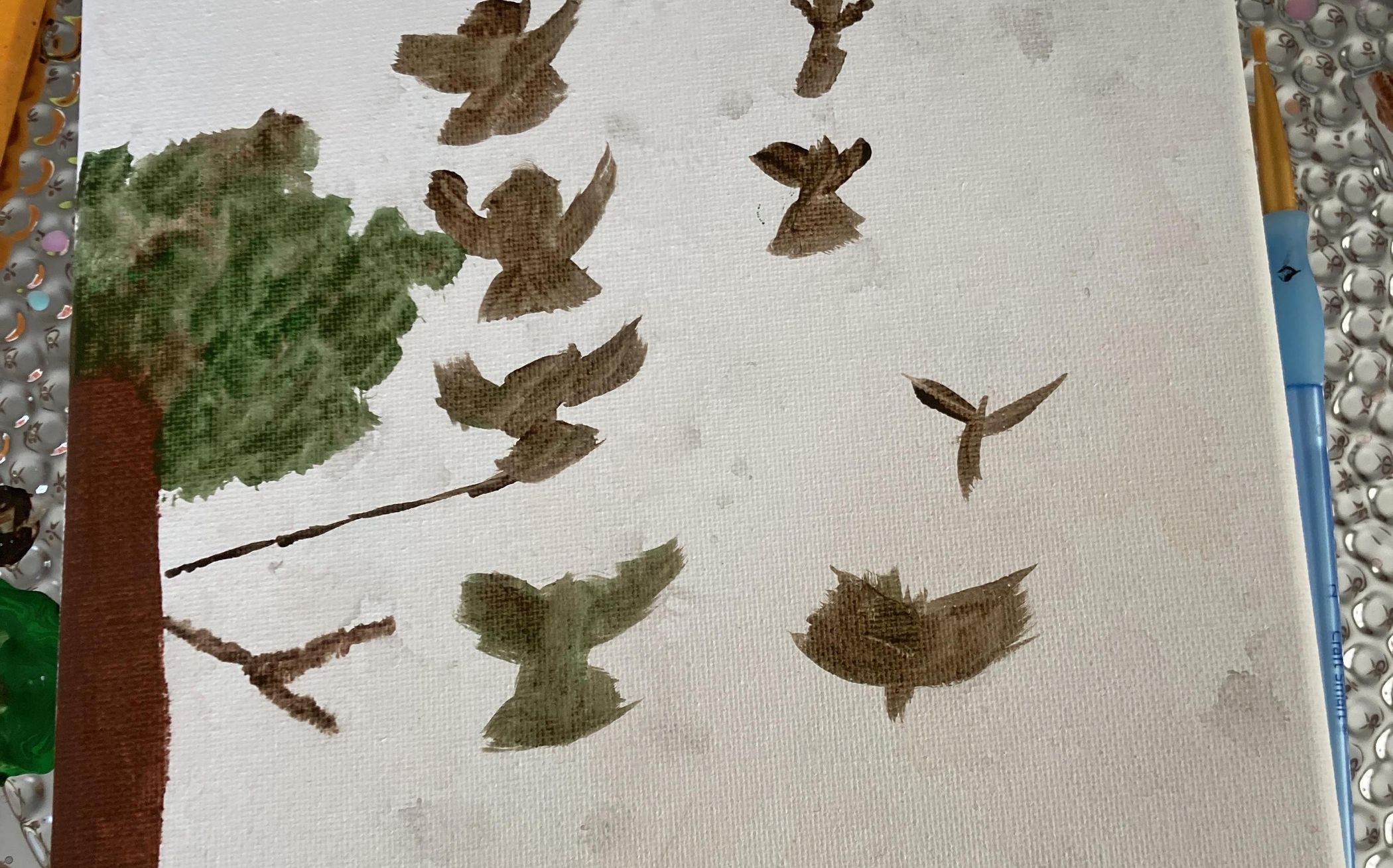 I Went to See the Doc When the School Bell Rang Bird Painting : 4 Steps ...