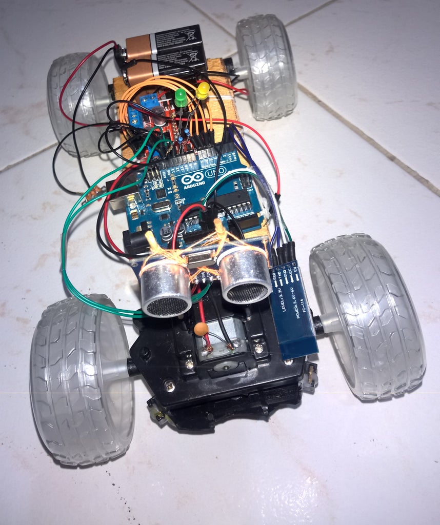 Arduino Anti Collision Car Controlled With Bluetooth 3 Steps With Pictures Instructables