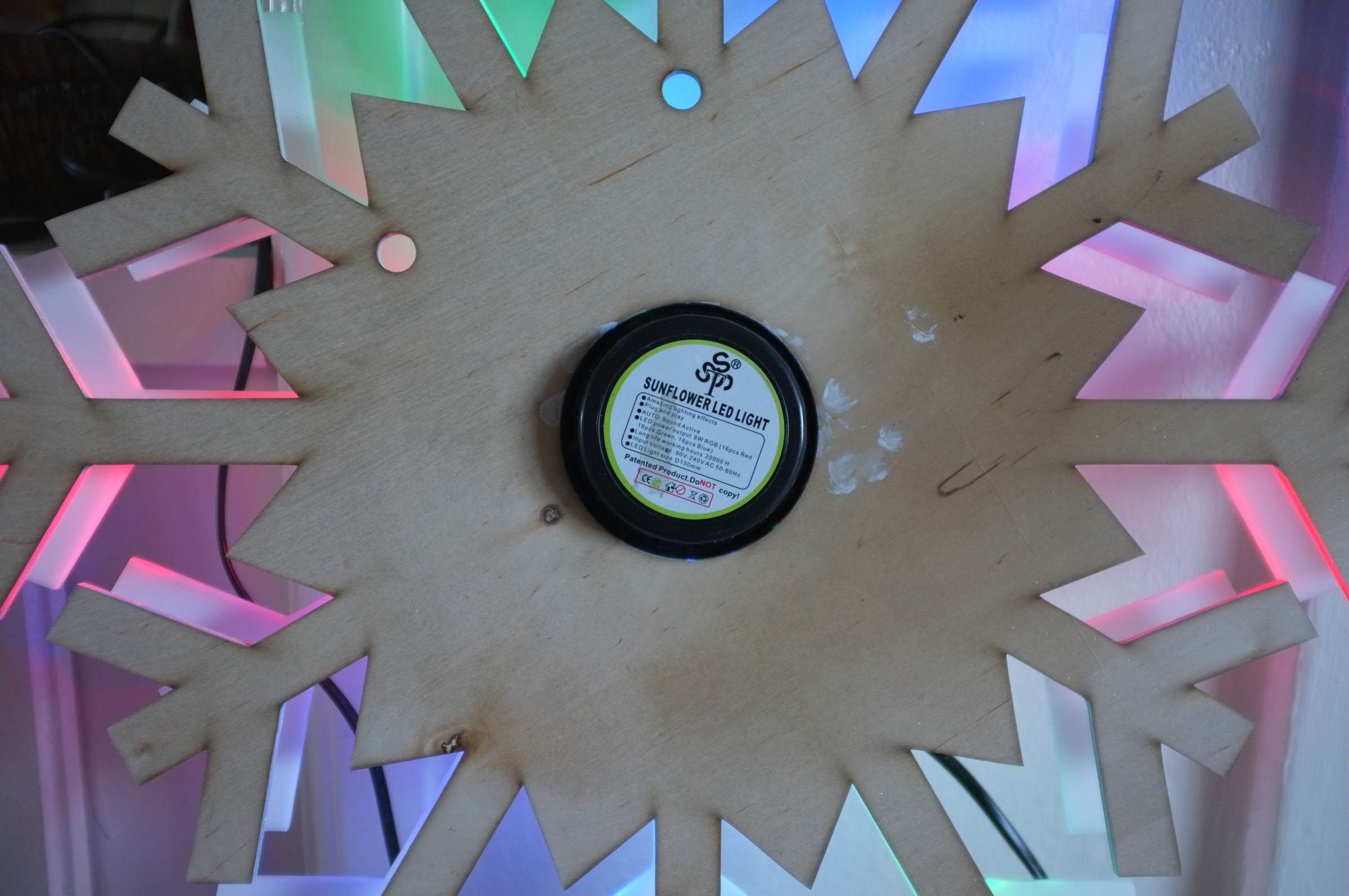 LED Snowflake Decoration From Cheap Effect Light : 5 Steps (with ...