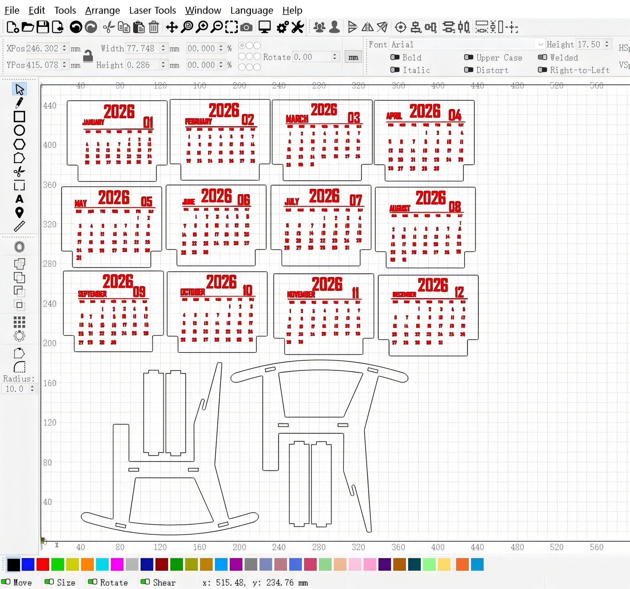 2026 Chair Day Calendar | Laser Cut，Wood : 3 Steps (with Pictures ...
