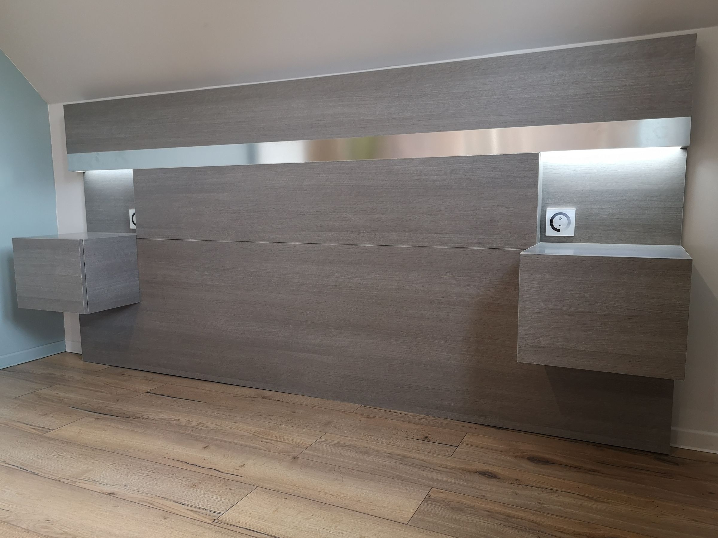 Headboard With Integrated Bedside Tables and Lighting : 14 Steps (with ...