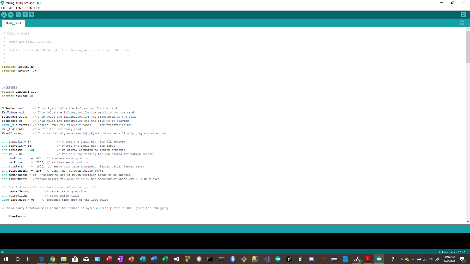 Talking Arduino Halloween Skeleton : 9 Steps (with Pictures ...