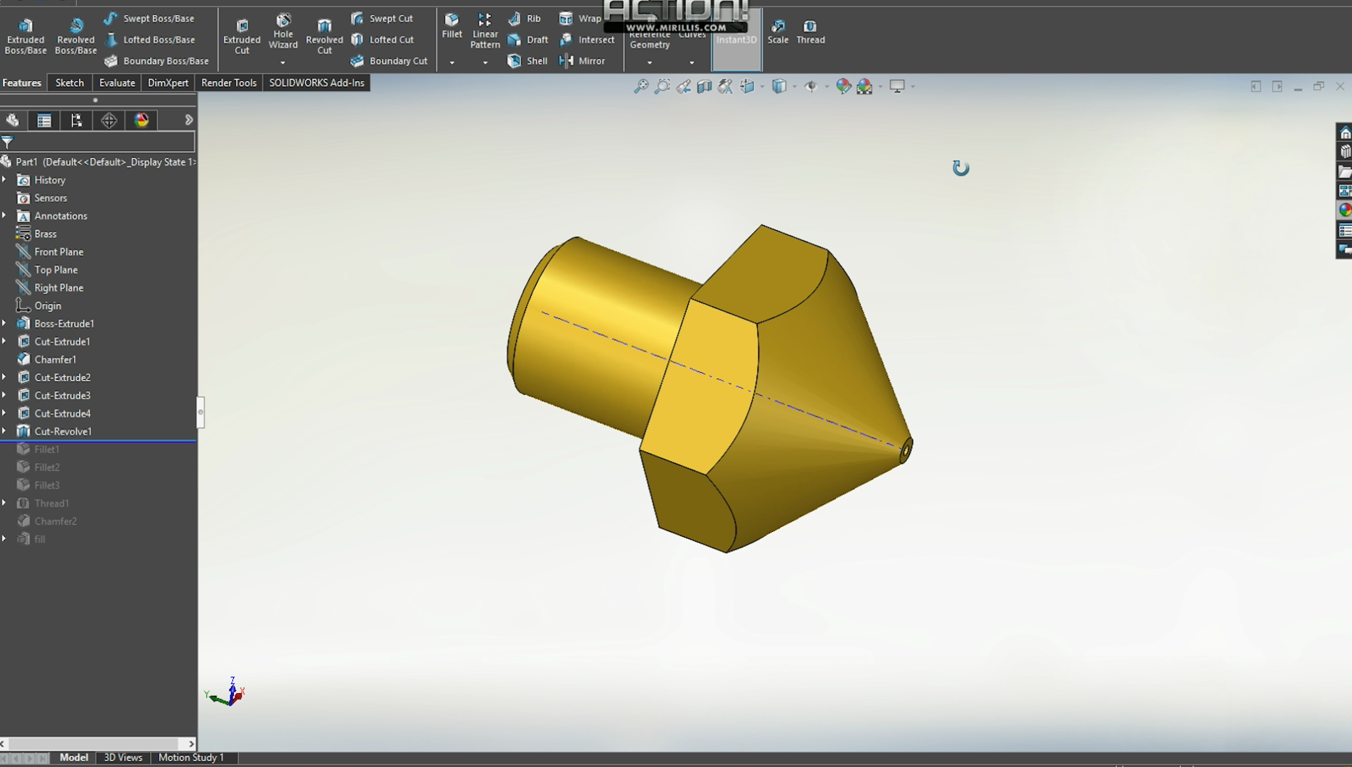 Make a Brass Hot-End Nozzle for 3D Printing : 5 Steps (with Pictures ...
