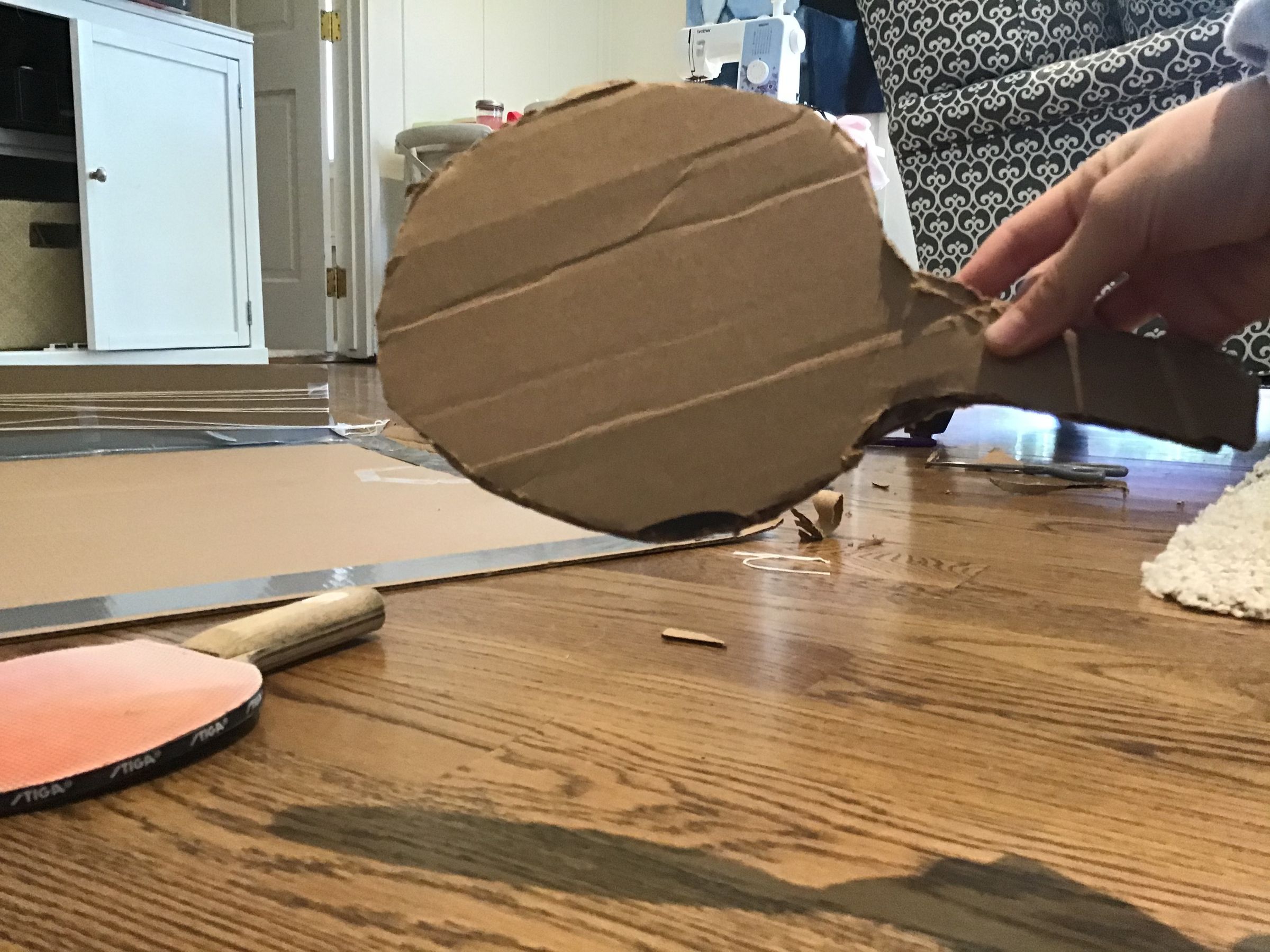 Cardboard Ping Pong Table and Padle : 6 Steps - Instructables
