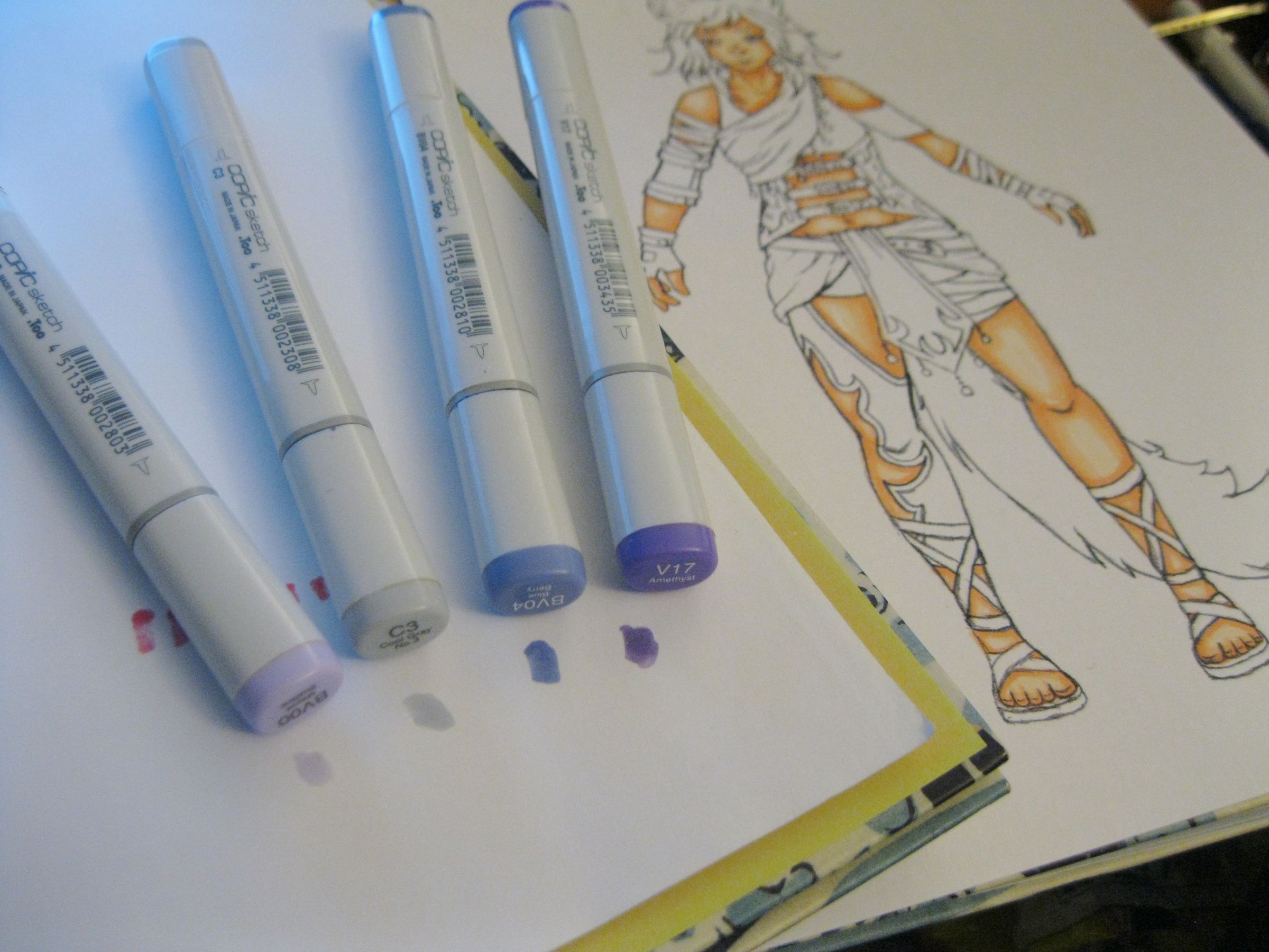 Copic / Marker Coloring and Lining Tutorial : 8 Steps (with Pictures ...