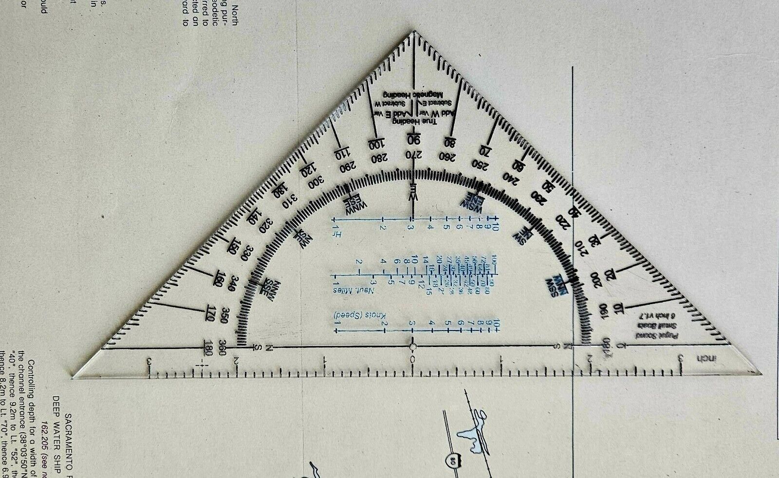 How to Make a Marine Triangle Protractor for Easy Course Plotting : 3 ...