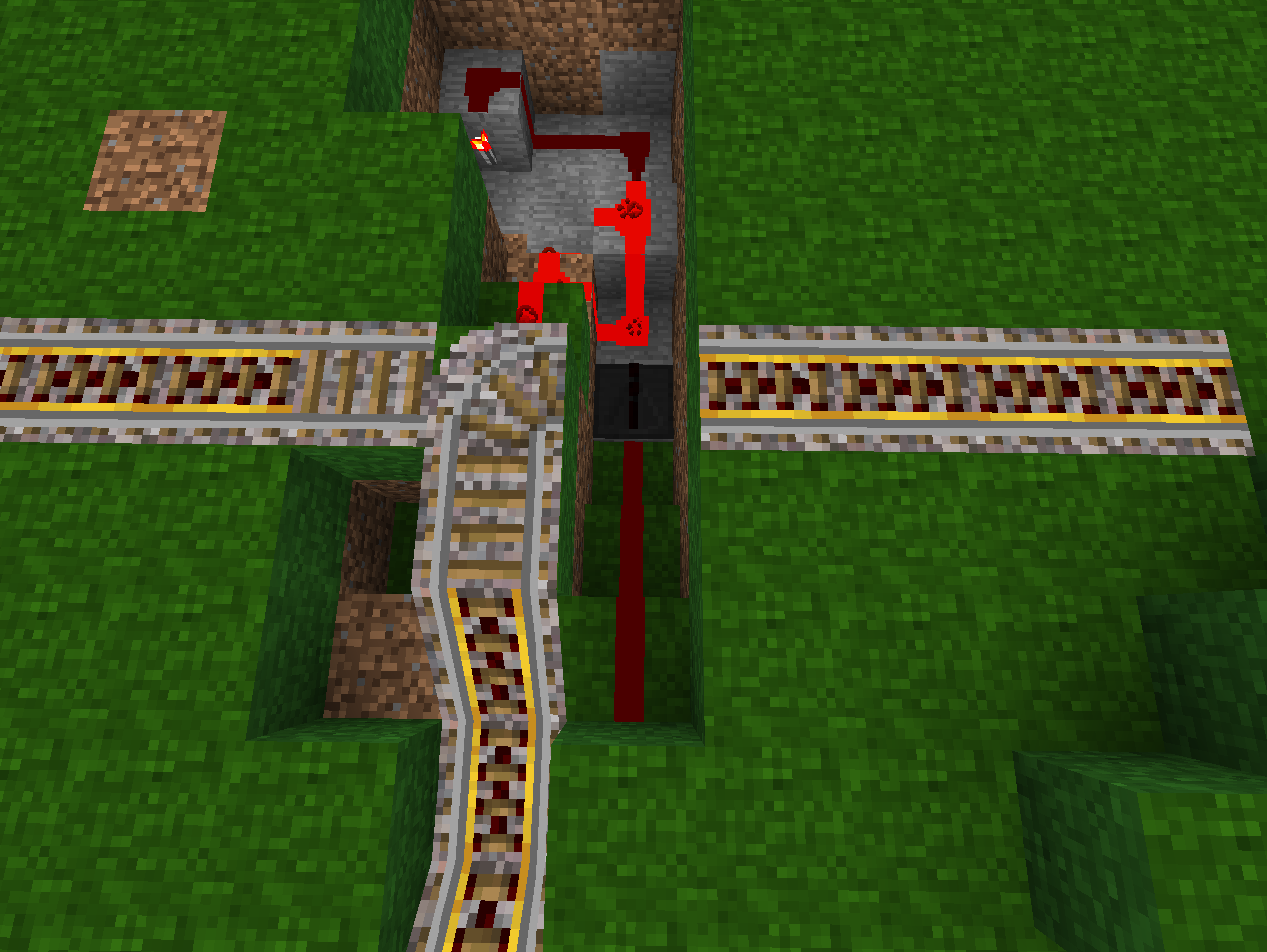 Minecraft Mine-cart Manual Track Switch : 5 Steps - Instructables