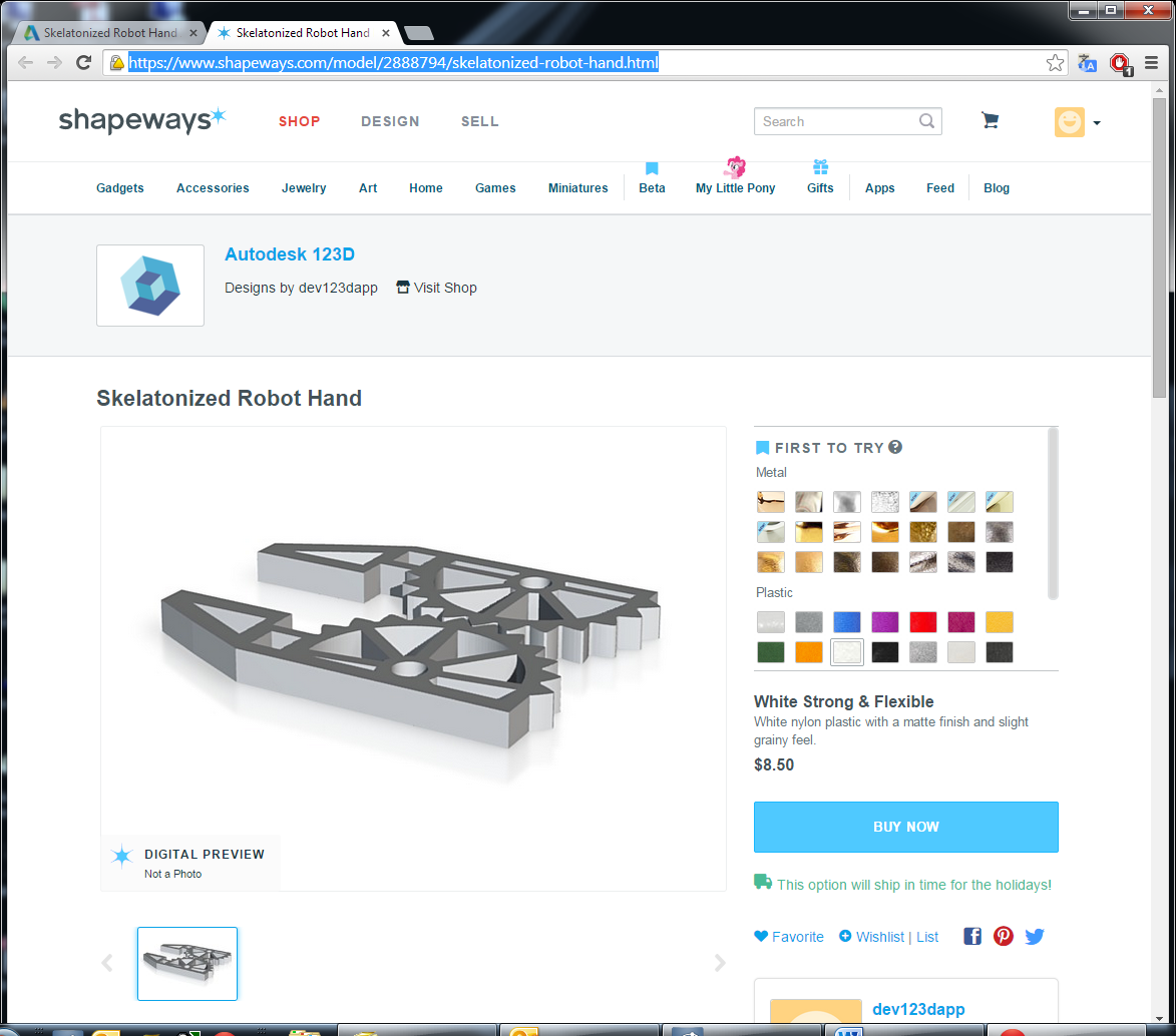 Print a Robot Pincer, From Software Installation - Ordering a Print ...