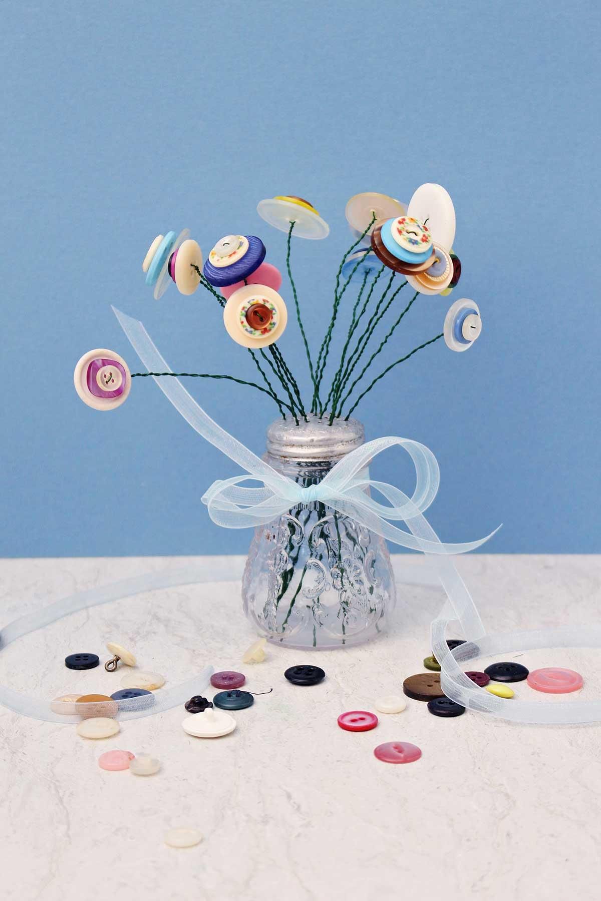 DIY Mini Button Flower Bouquet : 3 Steps (with Pictures) - Instructables