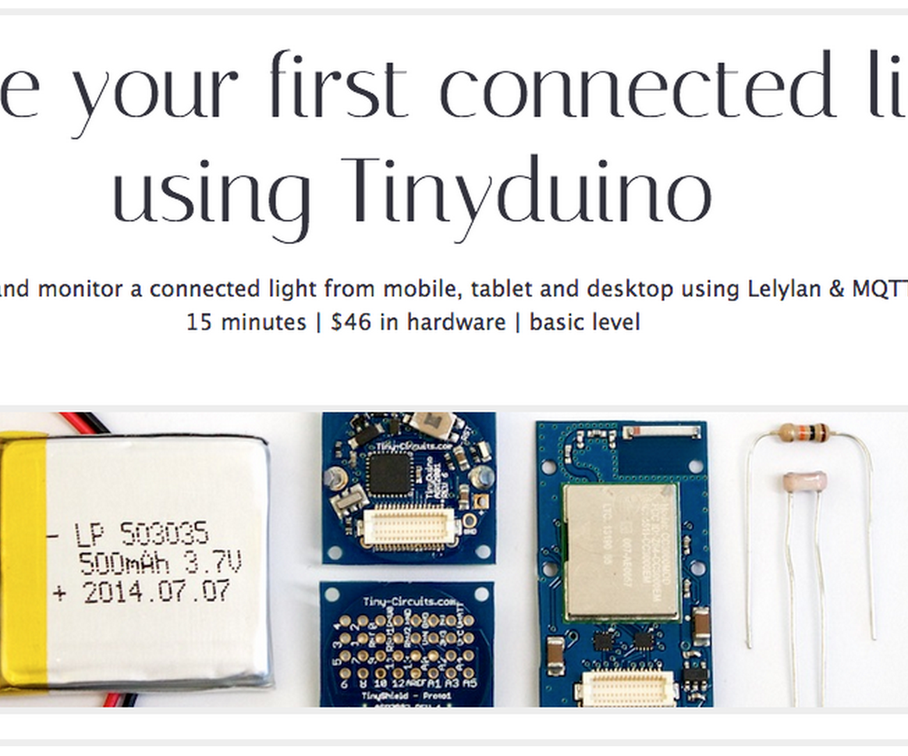 Create Your Own Smart Light Using Tinyduino 6 Steps Instructables