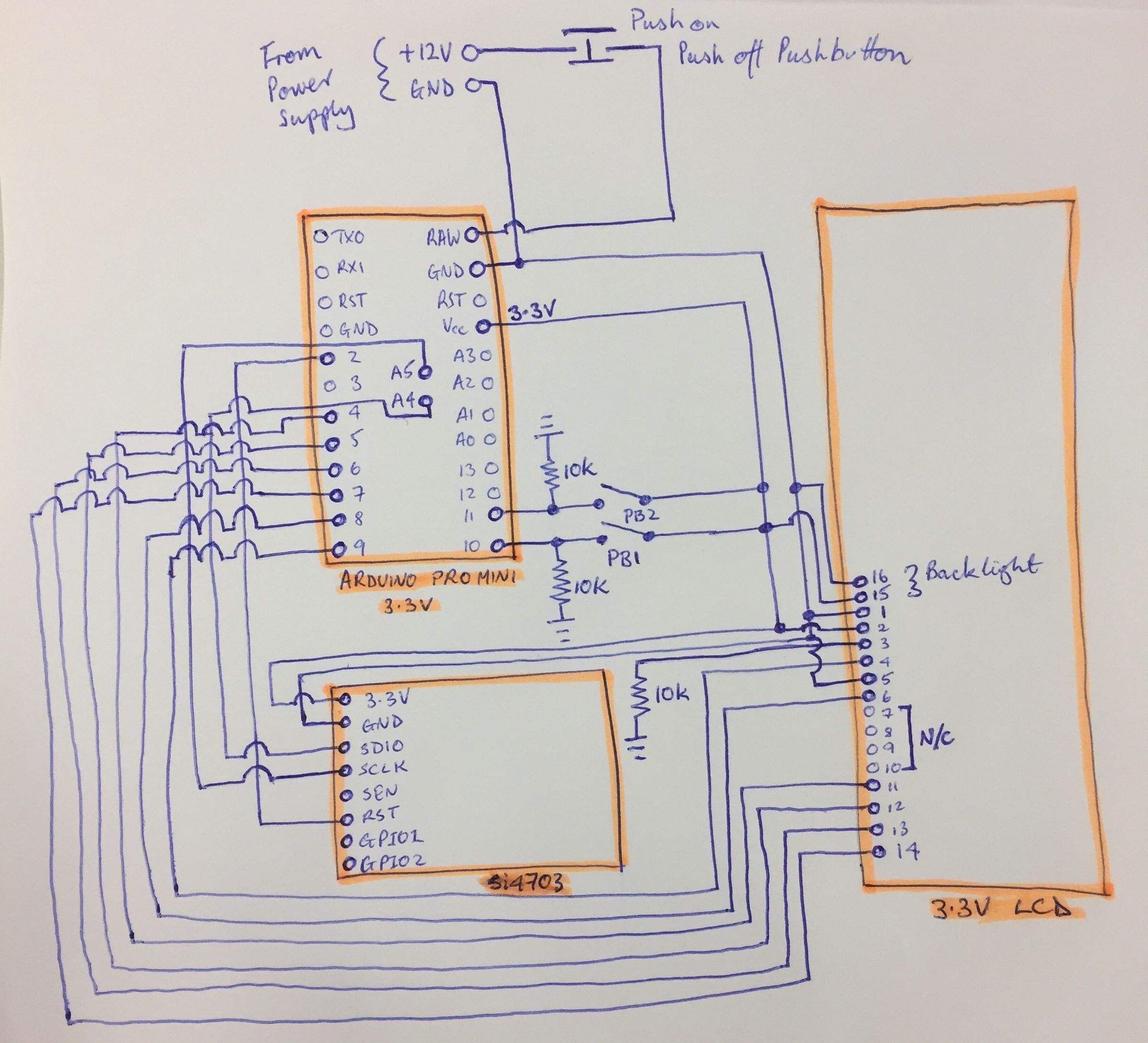 FM Radio With Si4703, Arduino Pro Mini and 3.3V Large LCD : 8 Steps ...