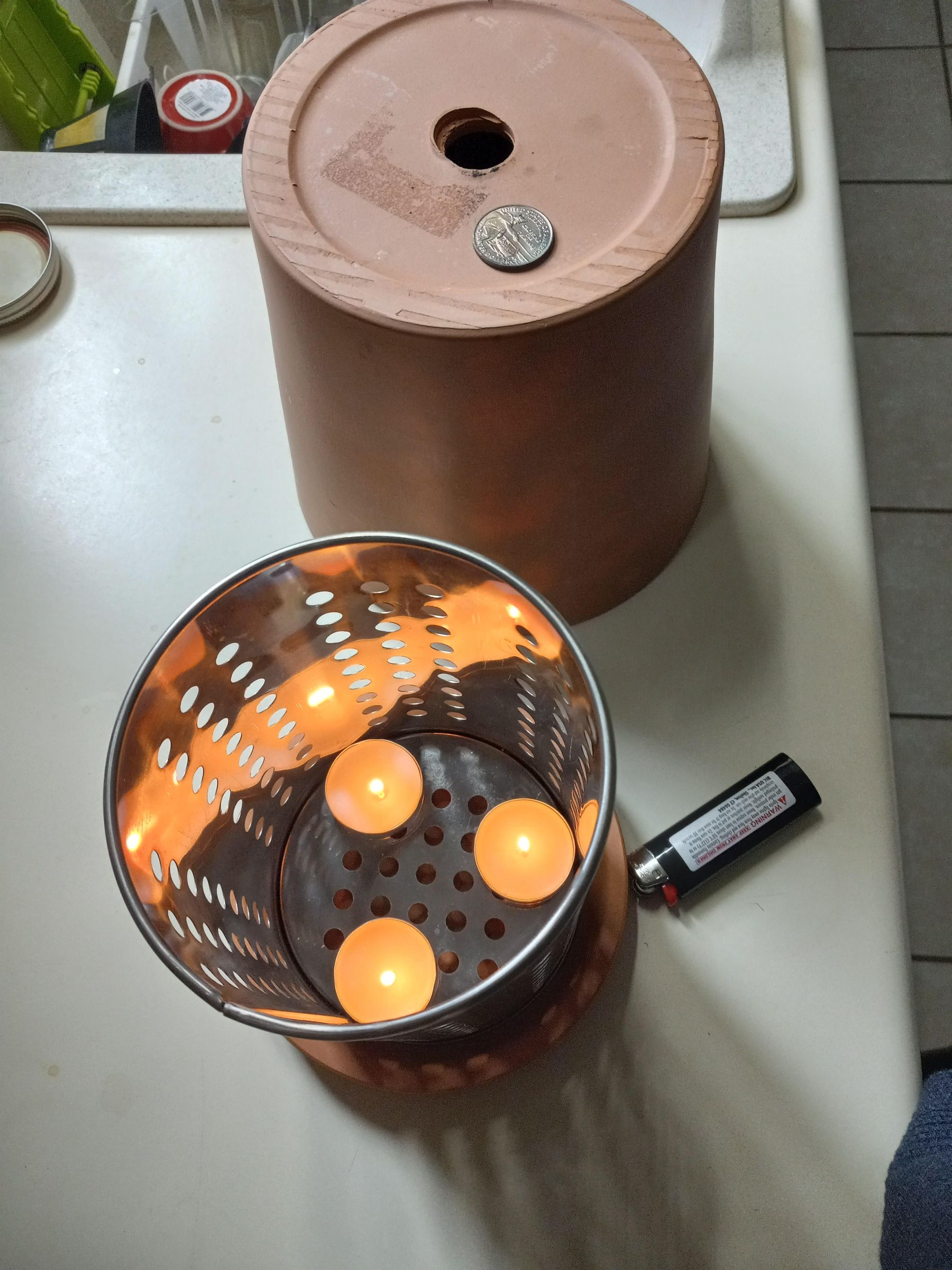 Terracotta Flower Pot Heater Made With Just 3 Items : 4 Steps ...