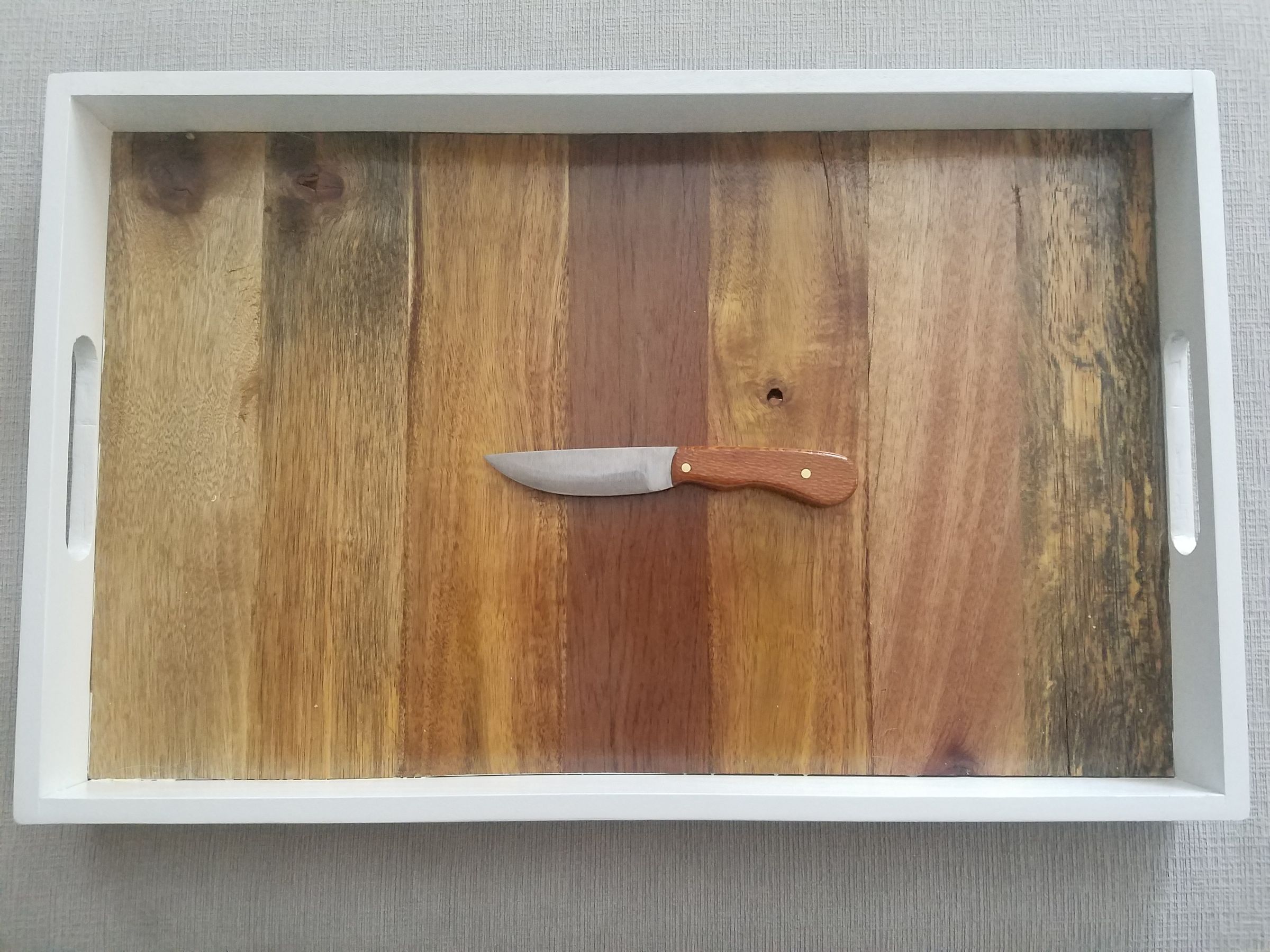 My First Knife Made Out of a Saw Blade With a Fancy Leopard Wood Handle ...