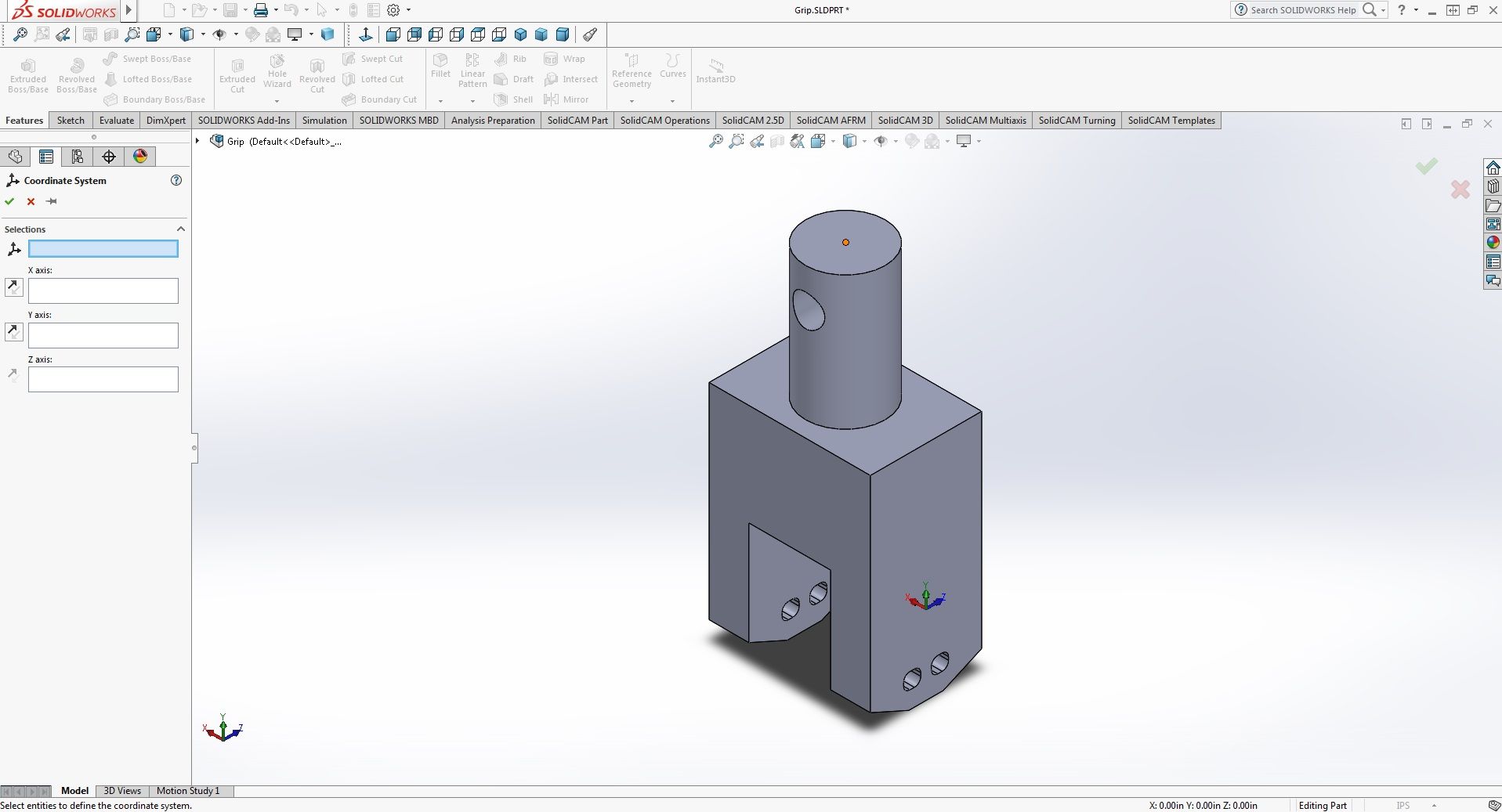 Solidworks: Alternate Coordinate Systems : 4 Steps - Instructables