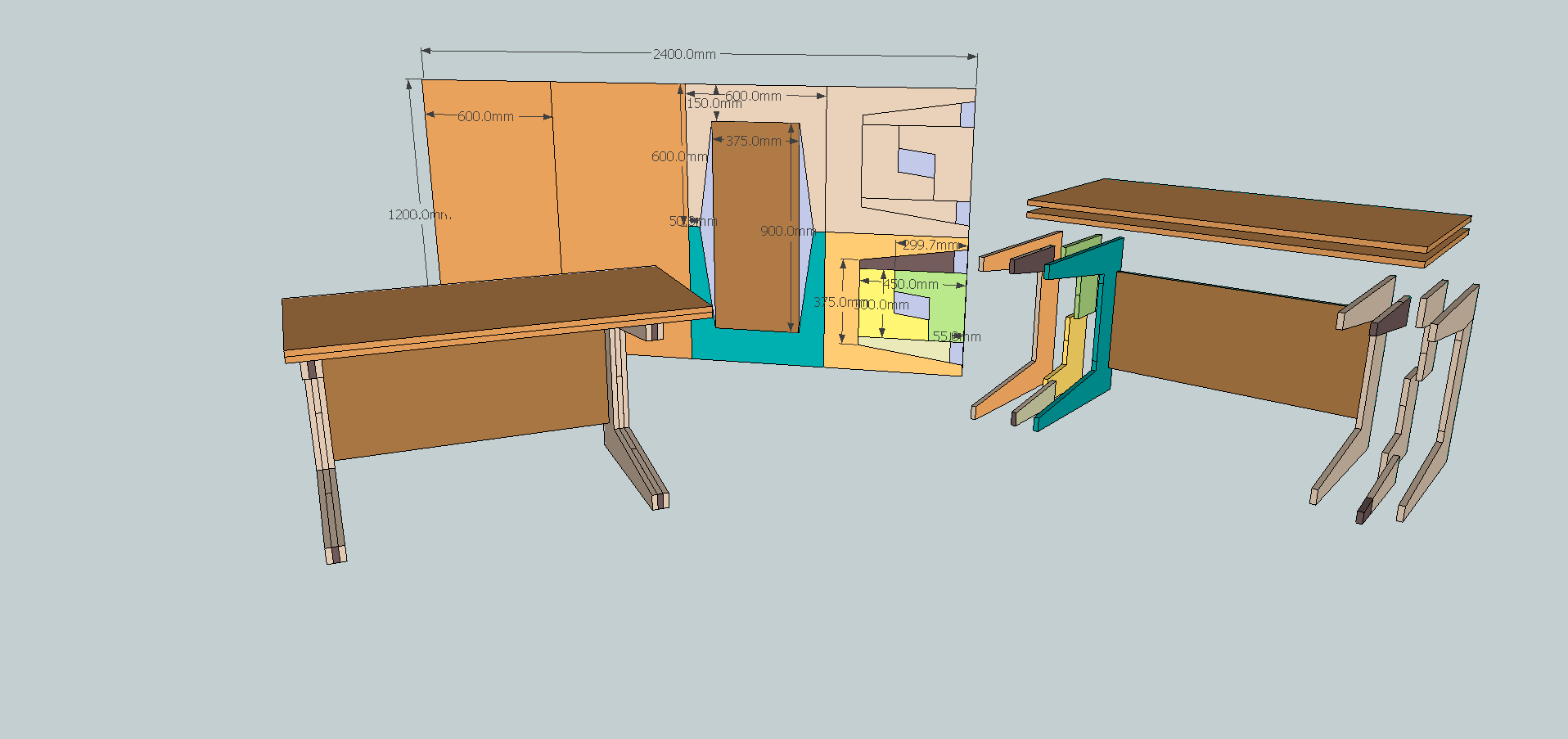 Computer Desk - 1 Board : 4 Steps - Instructables