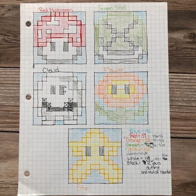 8-Bit Super Mario Brothers Blanket - IN PROGRESS - Instructables