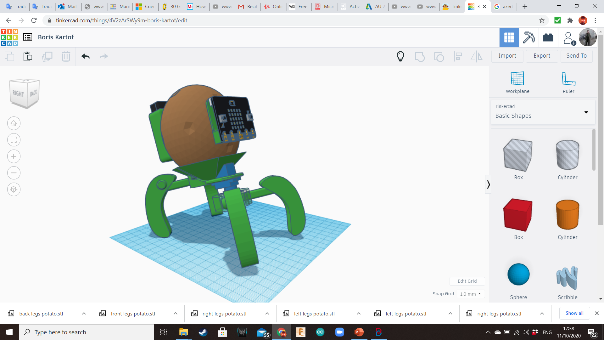 Tinkercad + Micro:bit Robotics for School: "I Love Kartof" Robot! : 17 ...