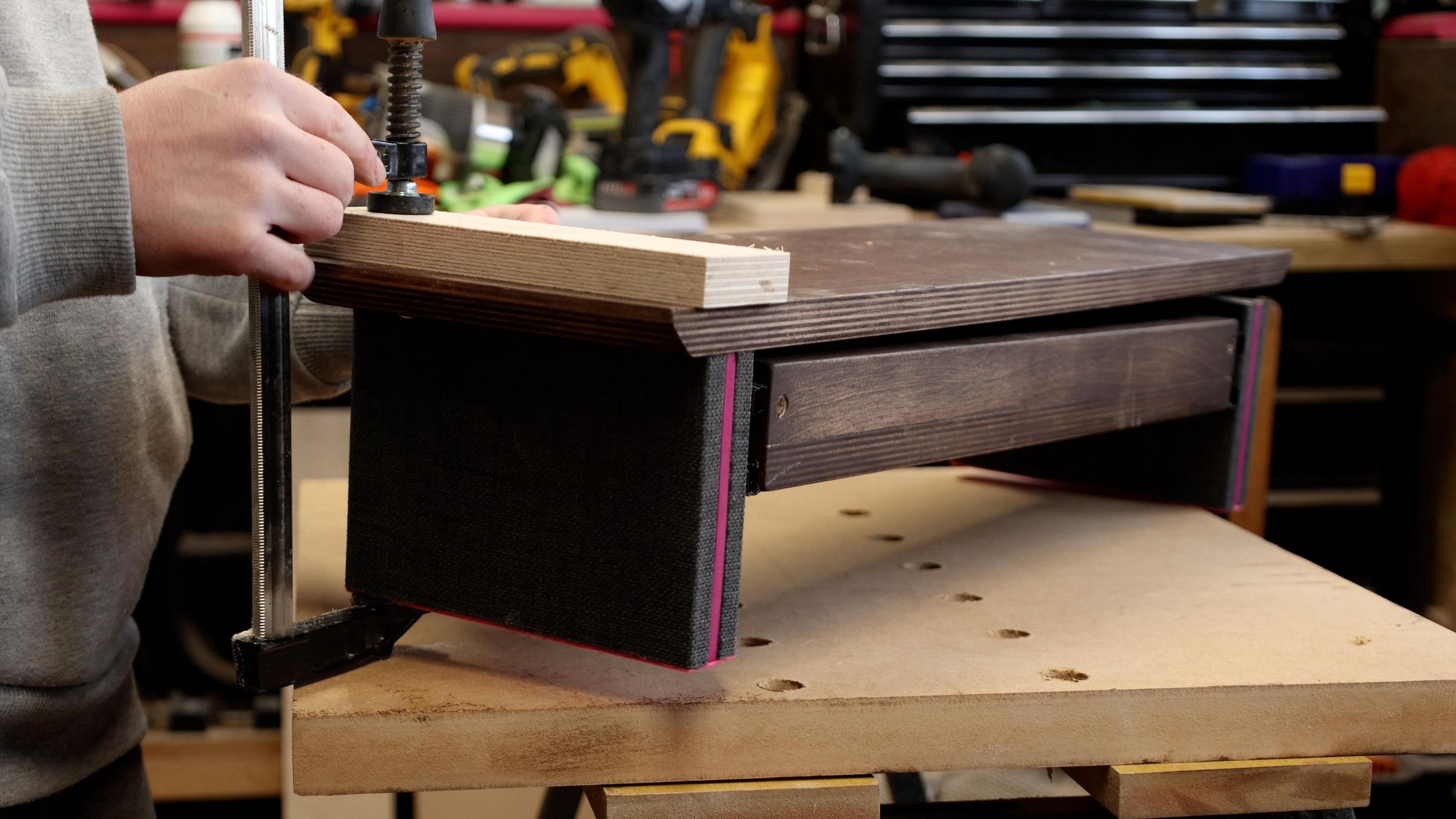 How to Make a Storage Shelf for a Desk - DIY Monitor Stand : 6 Steps ...