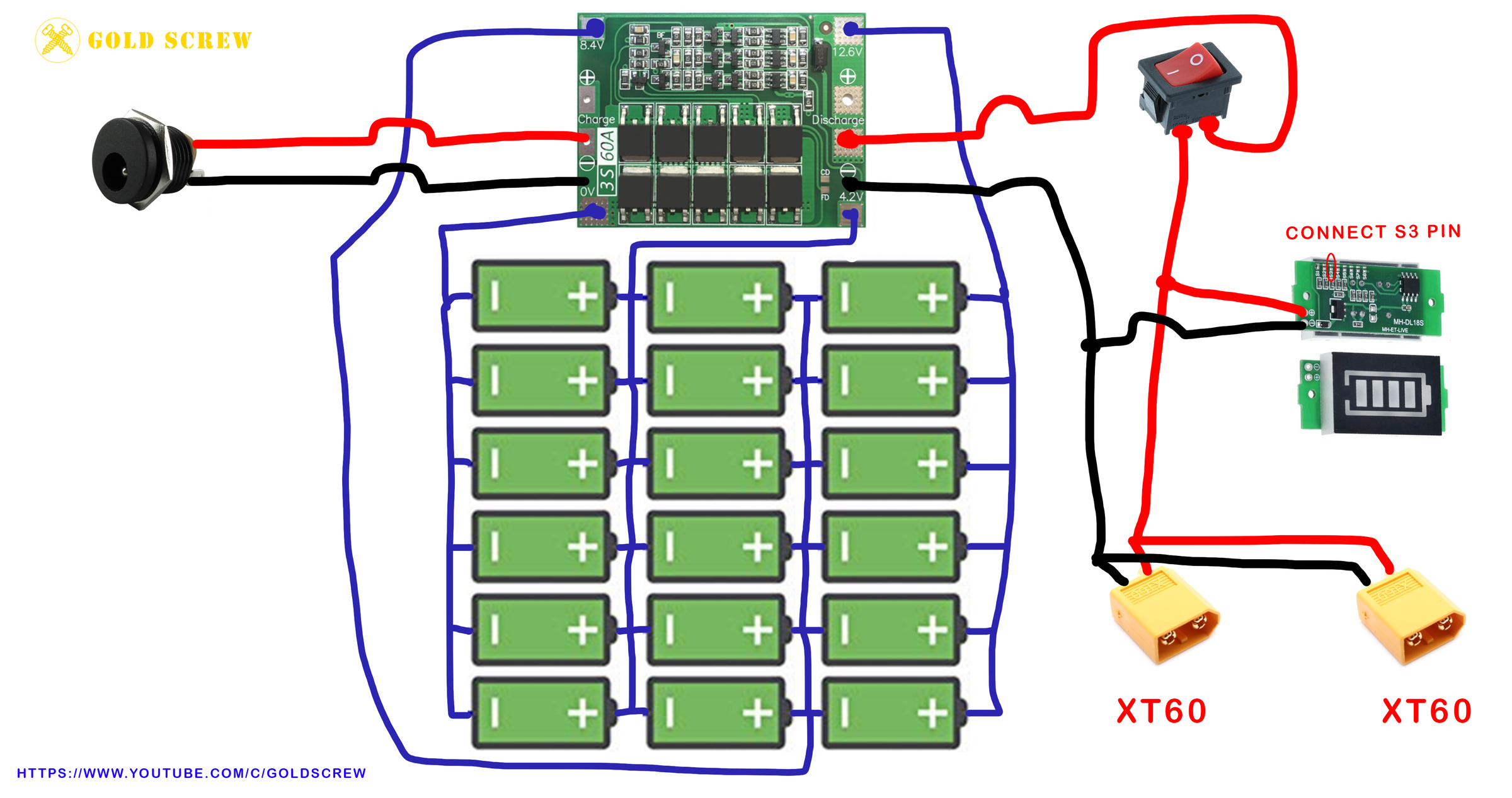 How to Make 3S6P Battery Pack 12V 50AH : 3 Steps - Instructables