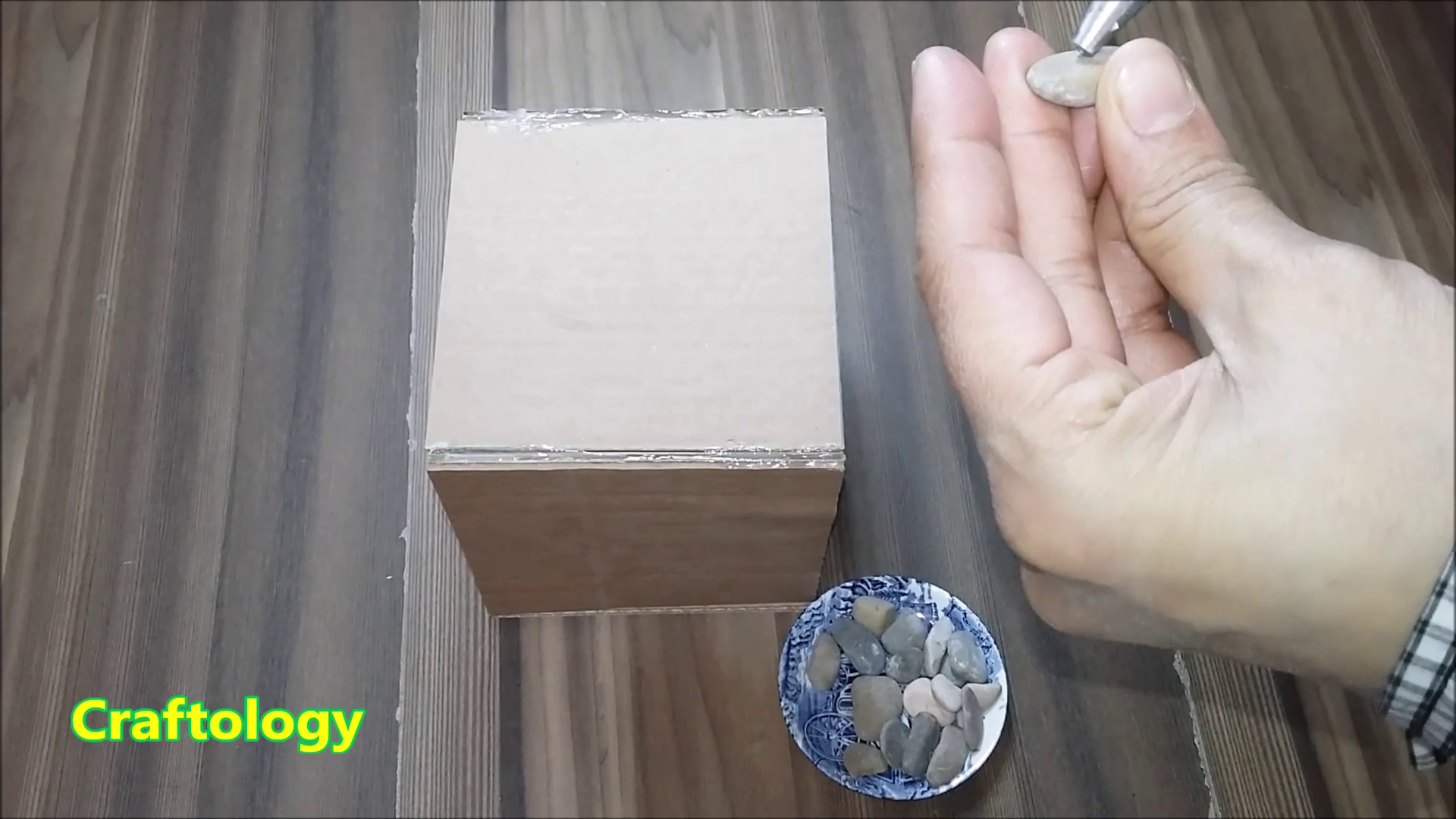 How to Make Flower Pot From Cardboard|Pebbles Cardboard Flower Pot|Easy ...