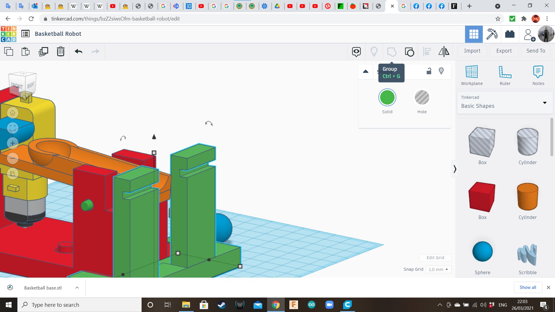 Tinkercad Robotics for School: Basketball Machine! : 16 Steps (with ...