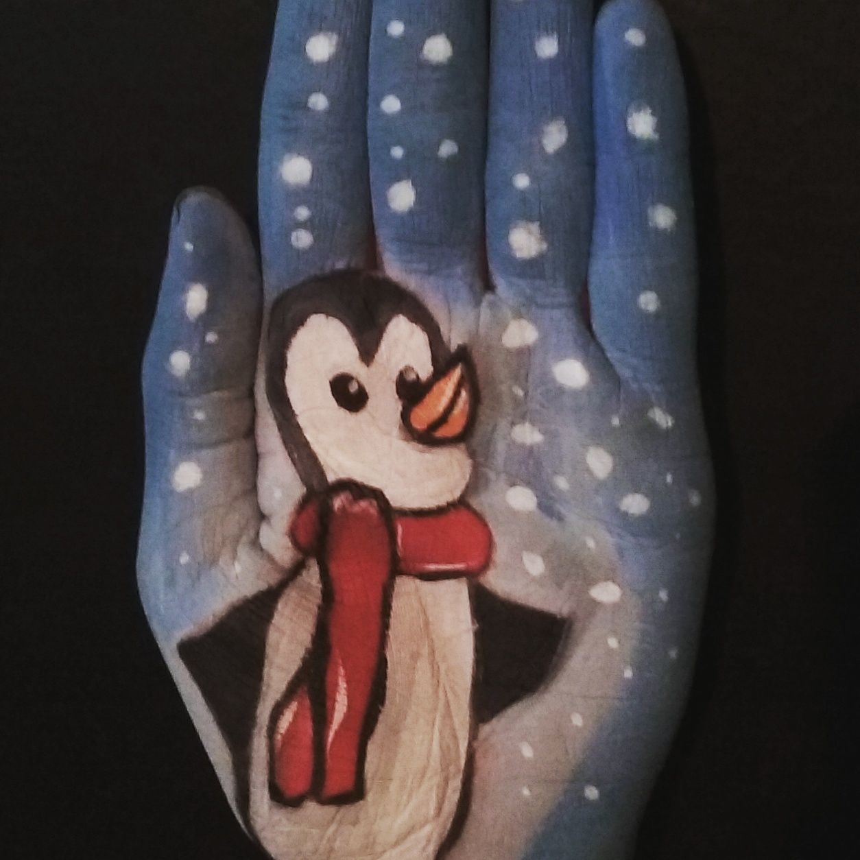 Wintertime Penguin Hand Art : 7 Steps (with Pictures) - Instructables