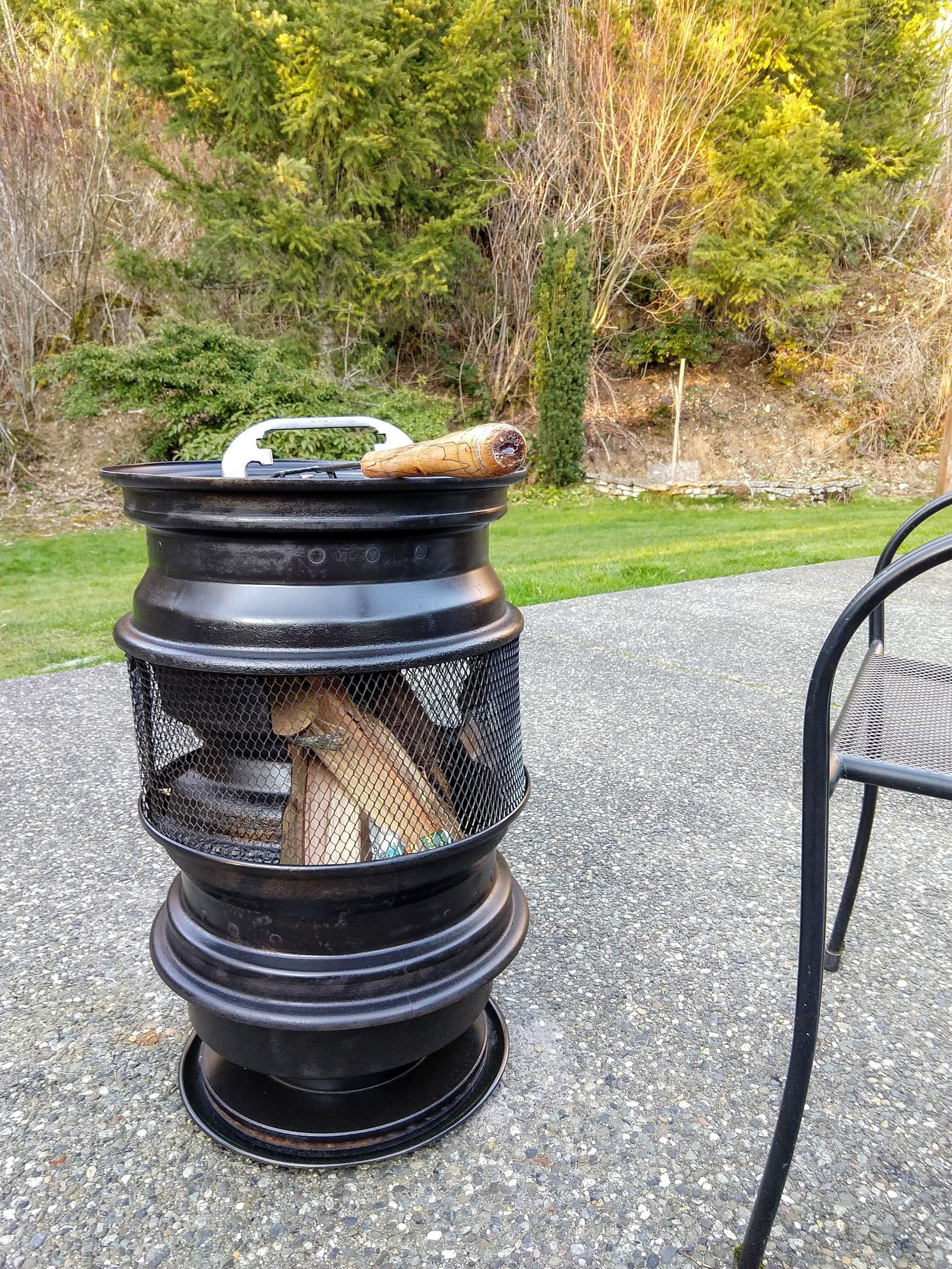 Upcycle Old Steel Wheels Into a Fire Pit : 7 Steps (with Pictures ...