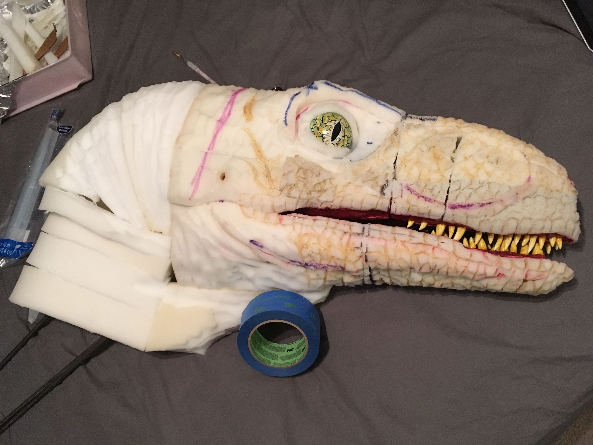 Life Size Raptor Head From Jurassic Park (part of Full Costume) : 6 ...