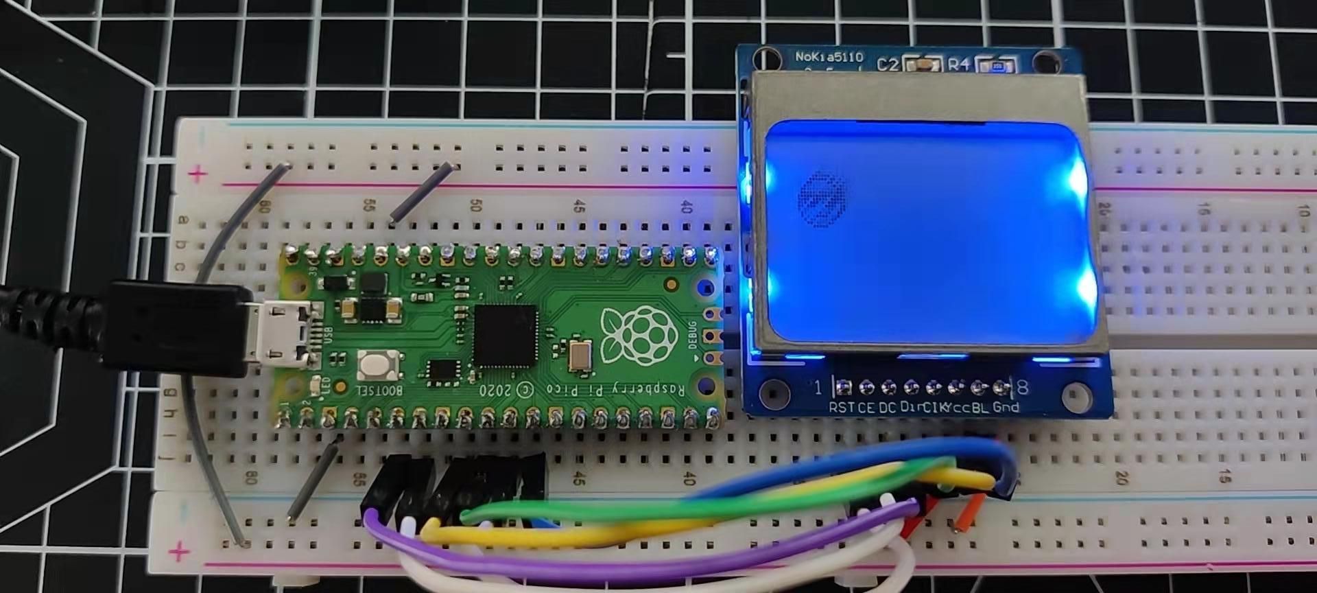 Raspberry Pi Pico - Nokia 5110 LCD (Setup + Example Project) : 3 Steps - Instructables