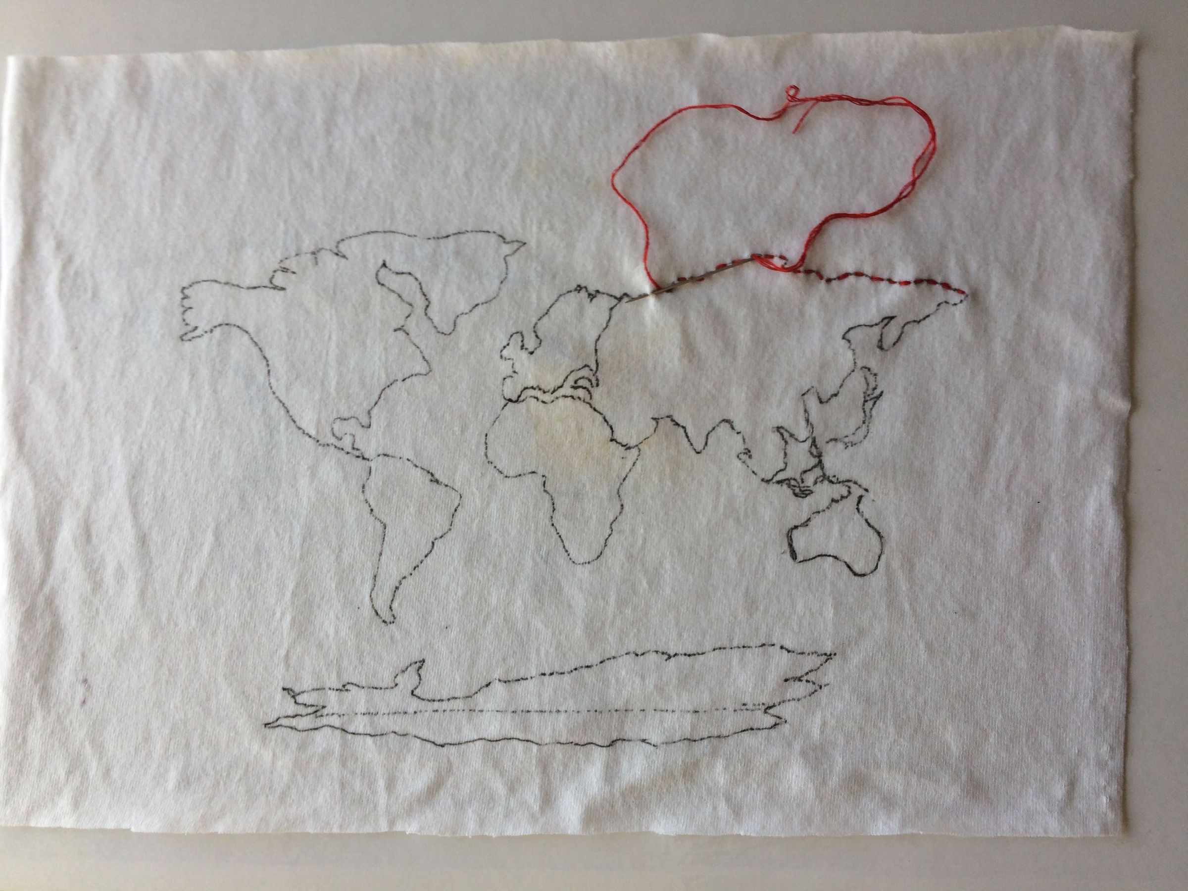 Hand Embroidered World Map : 17 Steps (with Pictures) - Instructables