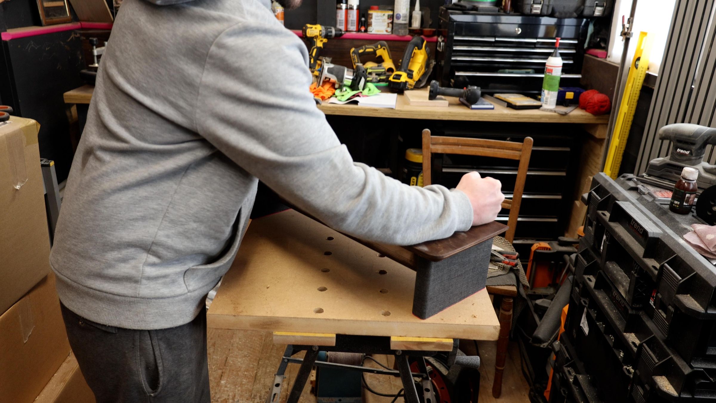 How to Make a Storage Shelf for a Desk - DIY Monitor Stand : 6 Steps ...