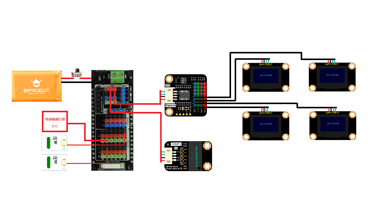 Make a Cube Timer Using 4 OLED Displays and I2C Multiplexer : 8 Steps ...