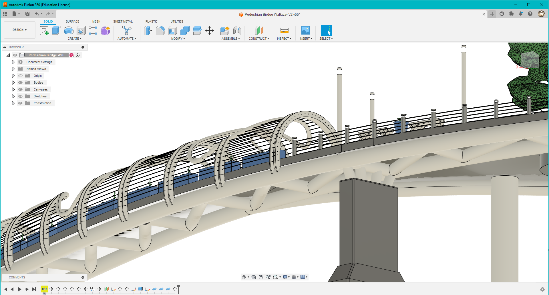 Design a Pedestrian Bridge With Fusion 360 : 9 Steps (with Pictures) - Instructables