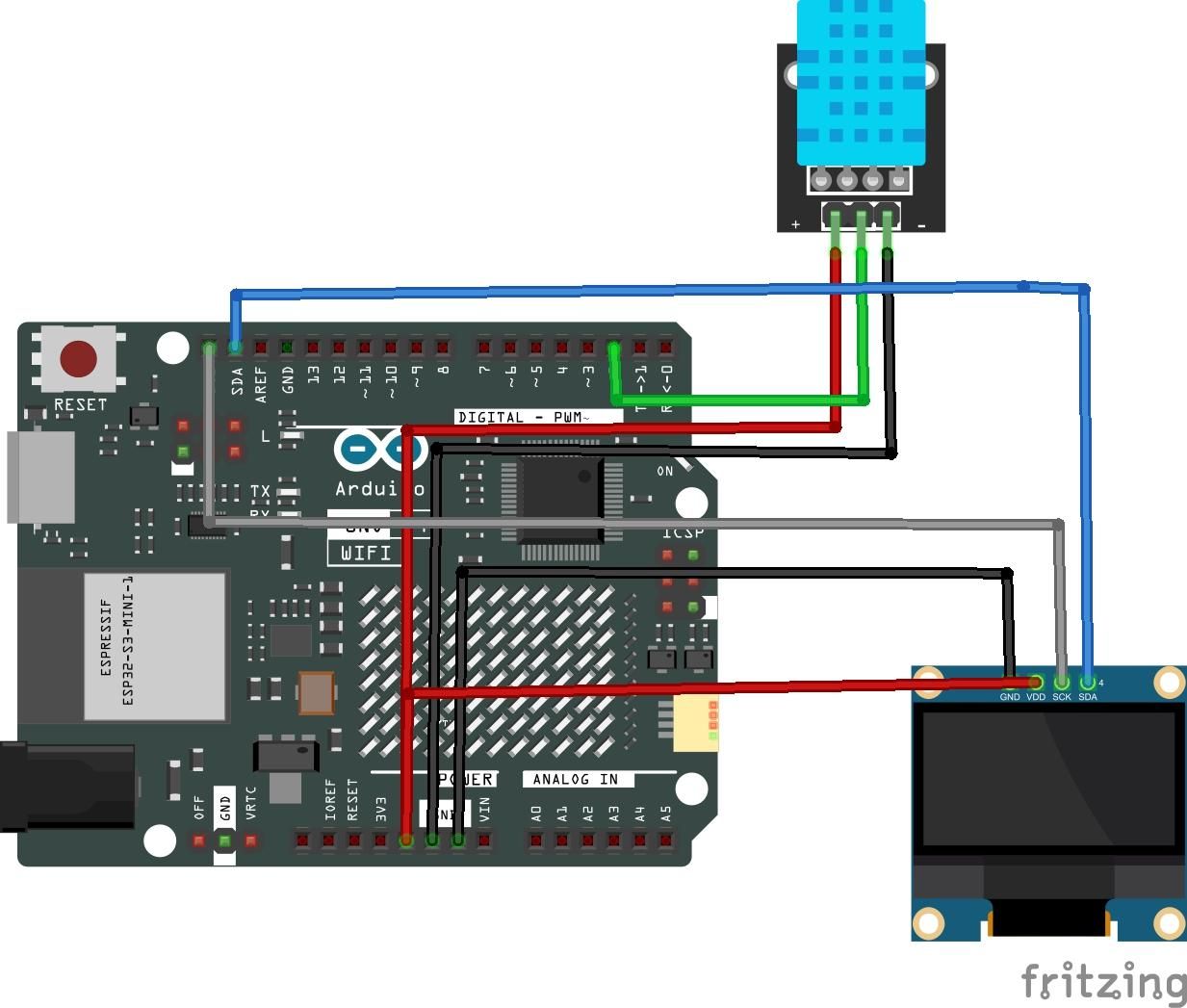 Tabletop Weather Station Using Arduino, DHT11 Sensor & OLED Display : 5 Steps - Instructables