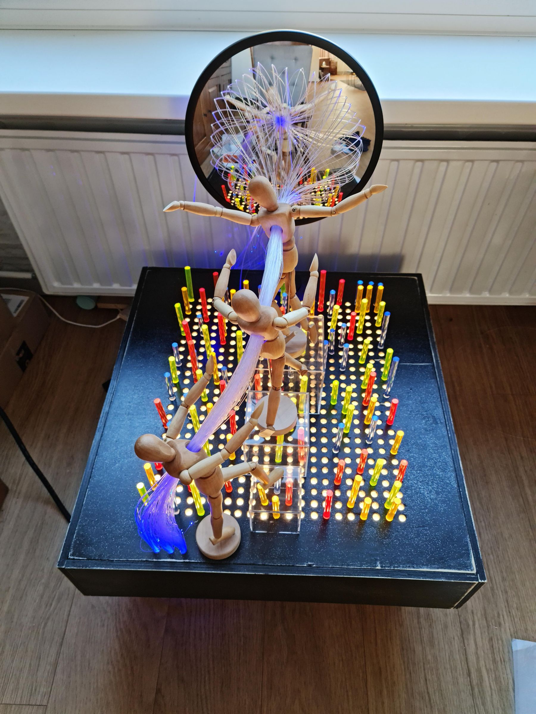 Fiber Optics, Acrylic Rods and Led Panel in the Visual Art Project ...