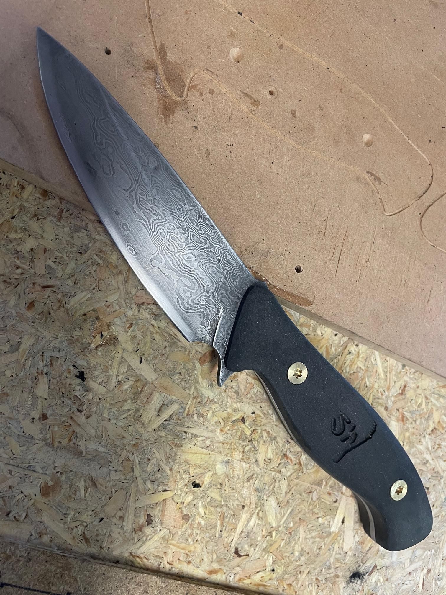 Hand Forged "Raindrop" Damascus Steel Full Tang Knife : 20 Steps (with ...