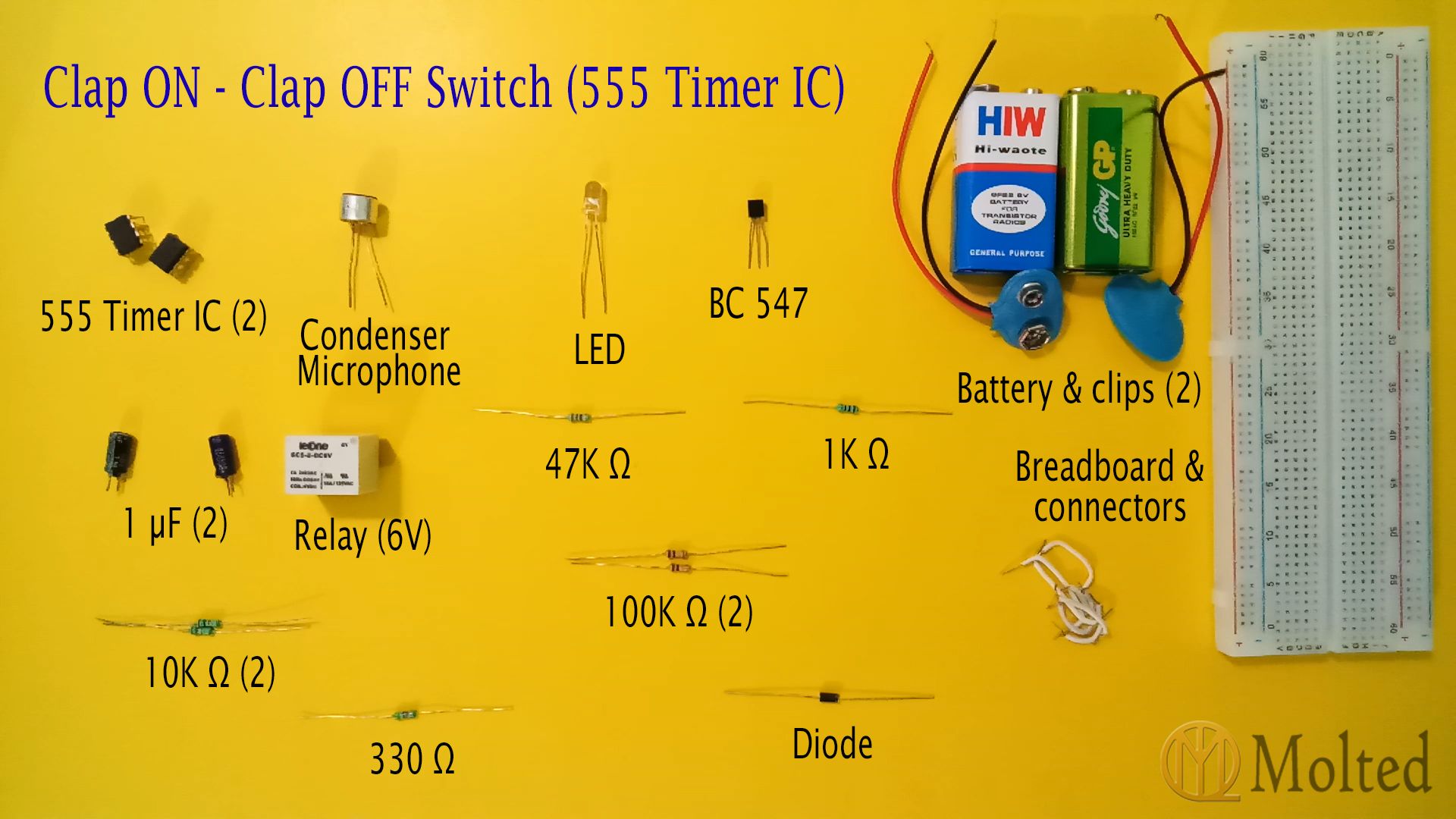 Two Clap ON - Clap OFF Circuits - 555 IC | 4017 IC : 3 Steps ...