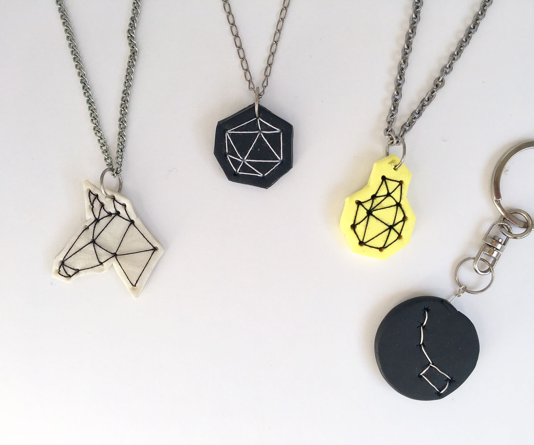 DIY Unicorn Polygon Stitch Necklace : 4 Steps (with Pictures ...