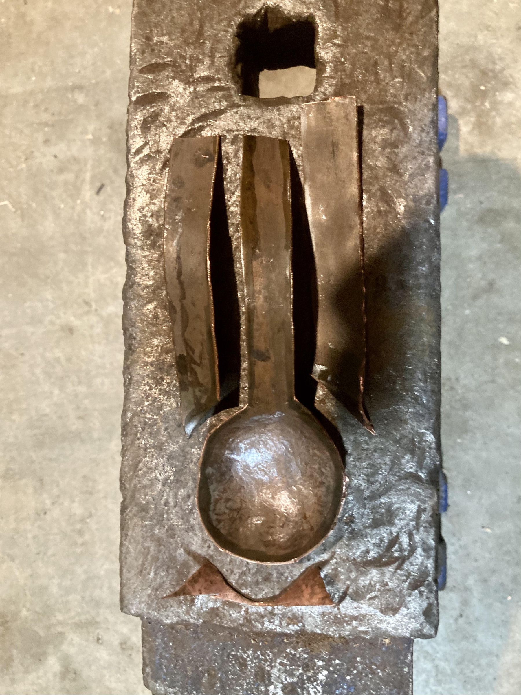 Hammered Copper Spoon With Simple Tools and Materials : 6 Steps (with ...